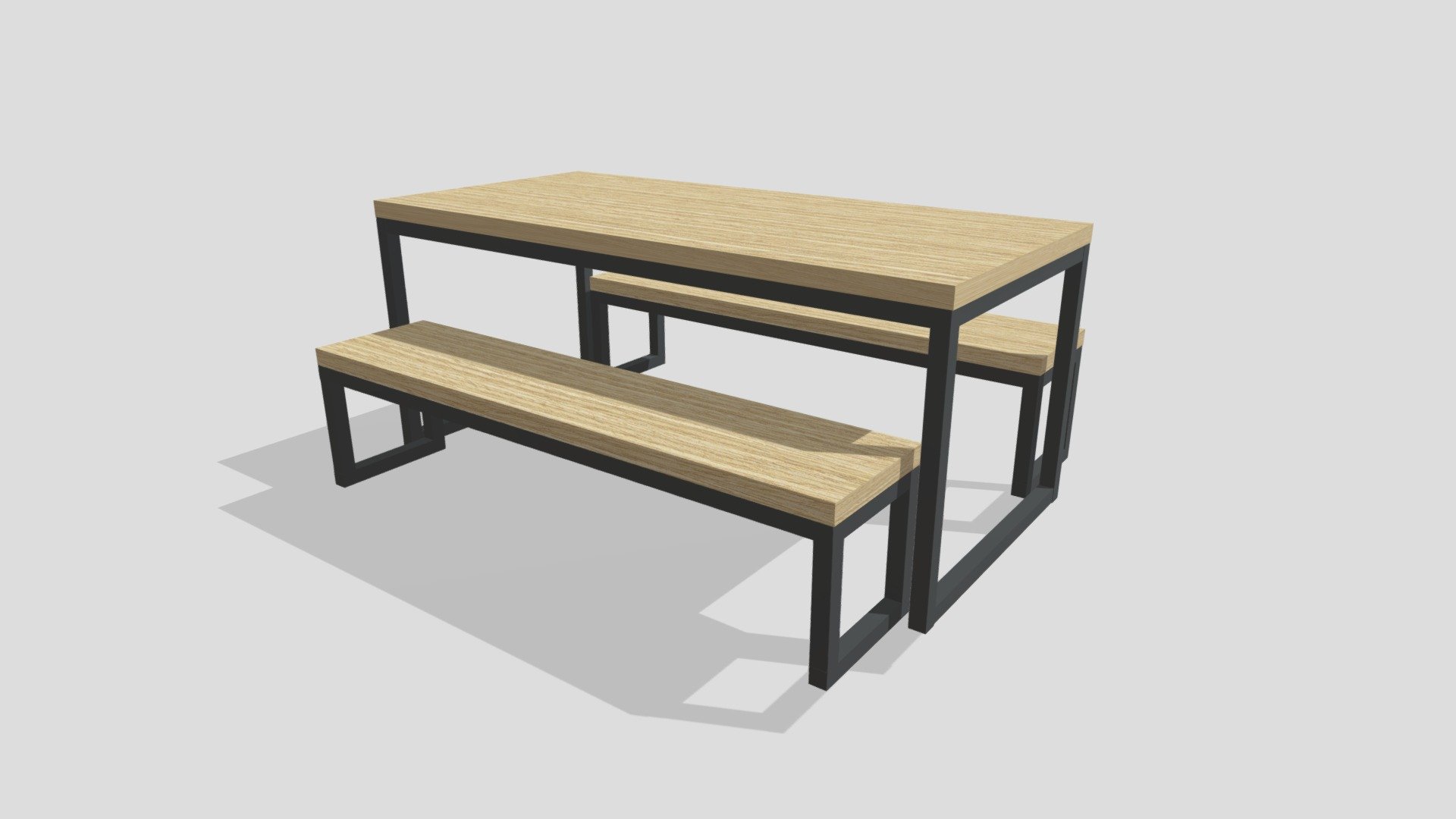 1 Set Meja Kursi Cafe Minimalis (Simple) - Buy Royalty Free 3D model by ...