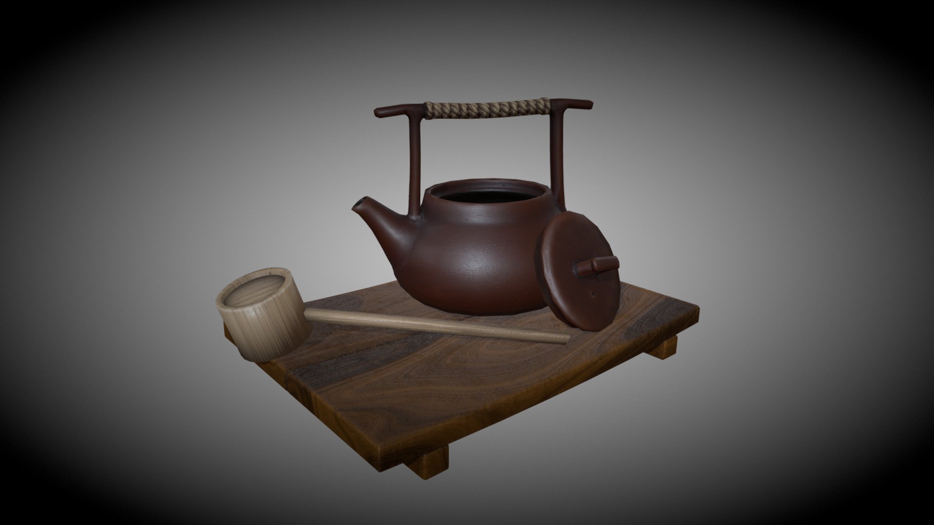Clay teapot with some accessories - Download Free 3D model by Antrea ...
