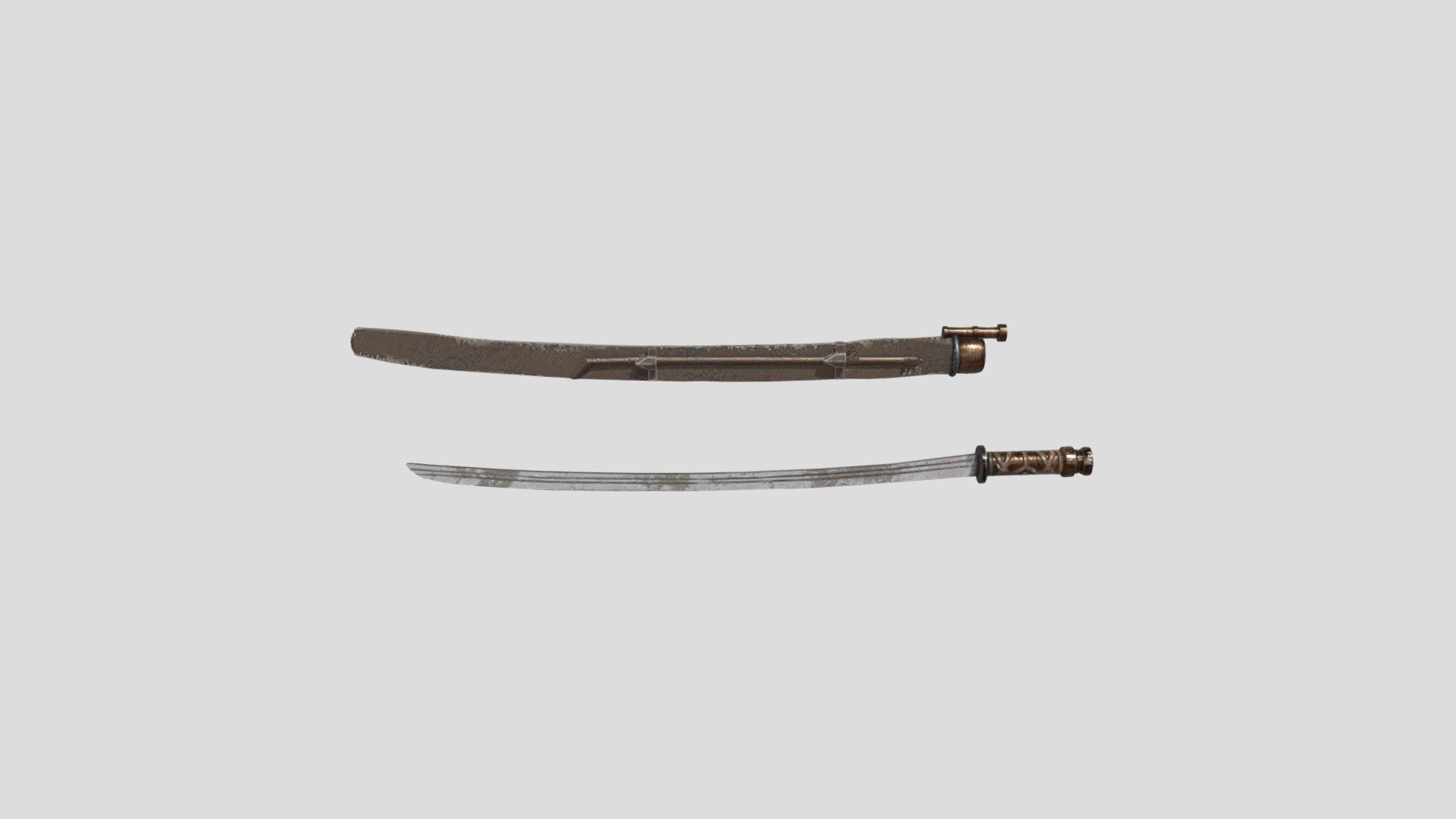 The Japanese Knight - Sword - Download Free 3D model by Ahmed Mamoun ...