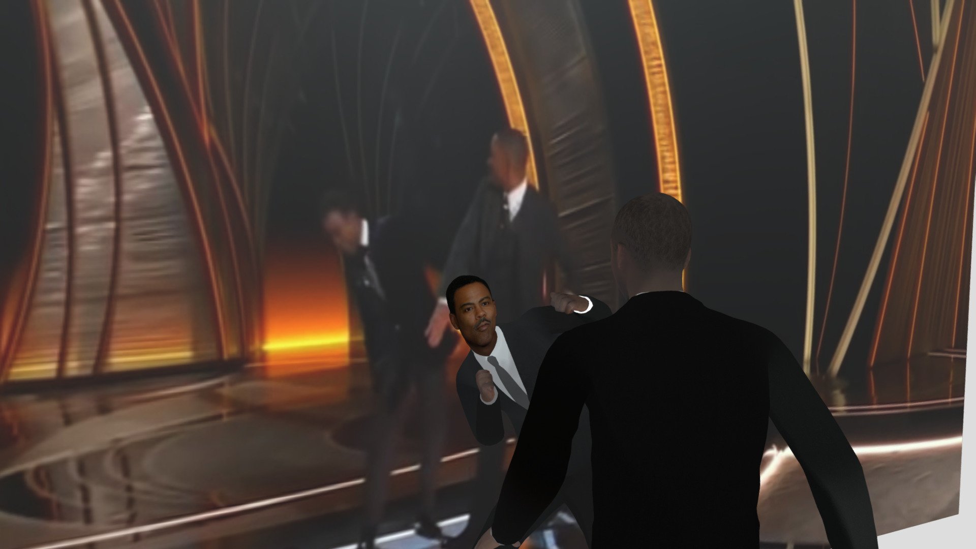 Will Smith slapping Chris Rock - 3D model by Headsketch.xyz ...