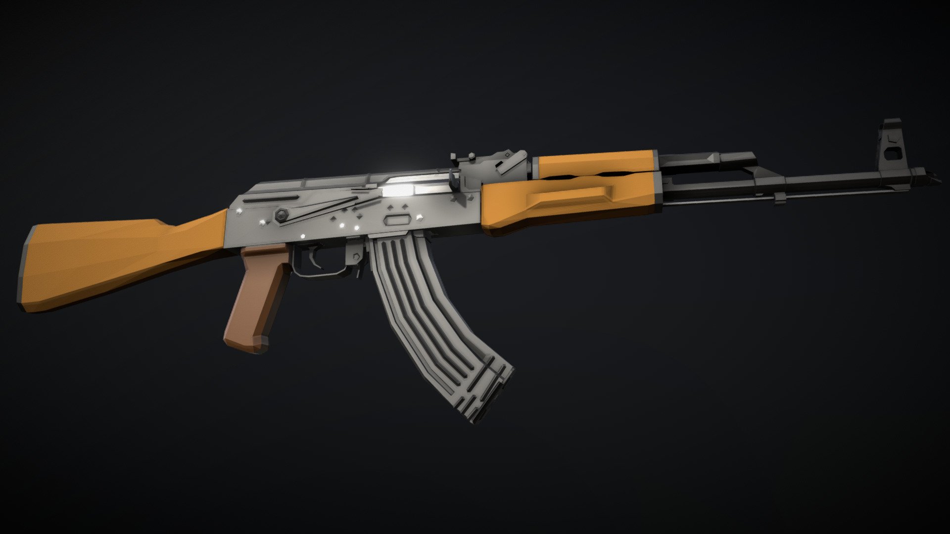 Low-Poly AKM - Download Free 3D model by notcplkerry [773a786] - Sketchfab