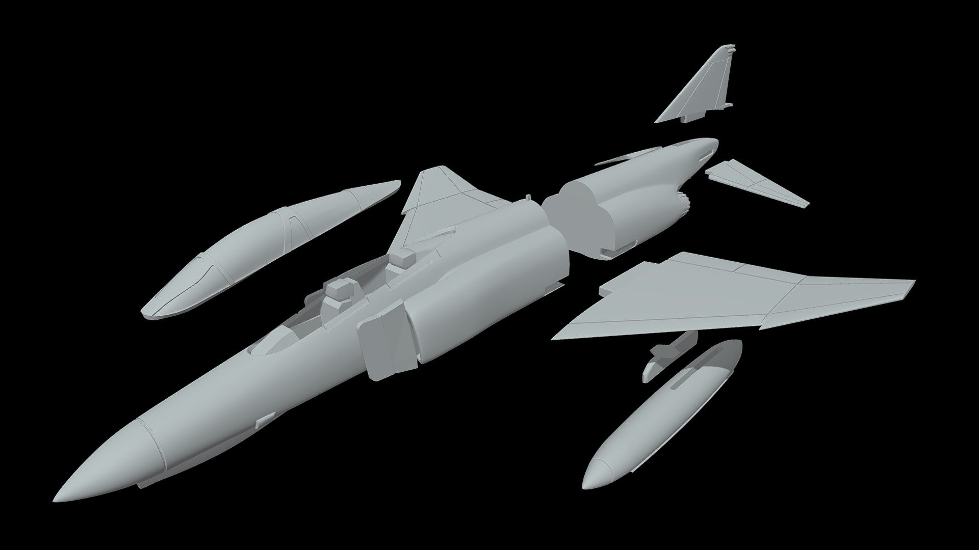 F-4E Phantom-II Printable Stl Files - 3D model by veetrapro [773f0c3 ...