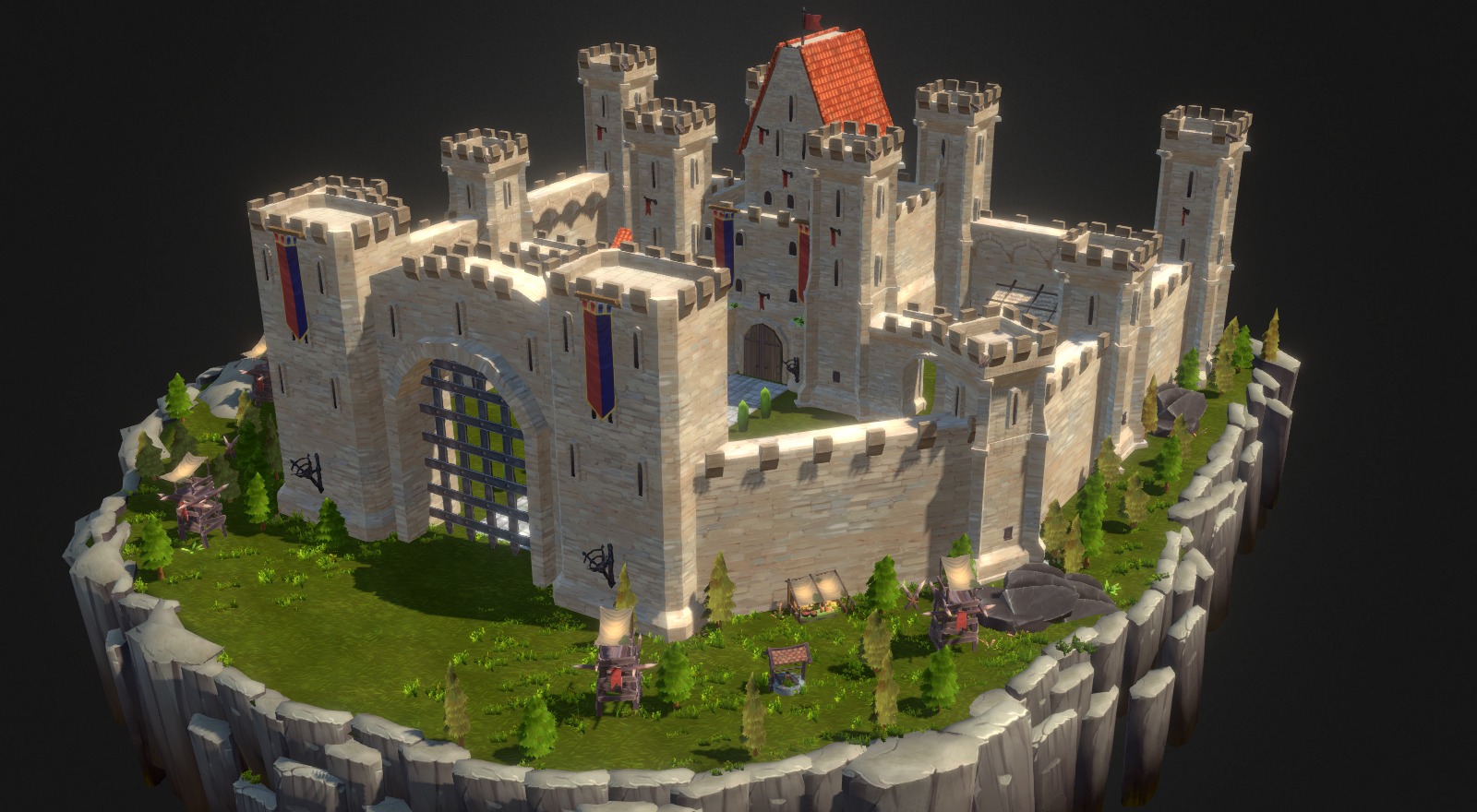 Castle - 3D model by Polygrade3D [77431a1] - Sketchfab