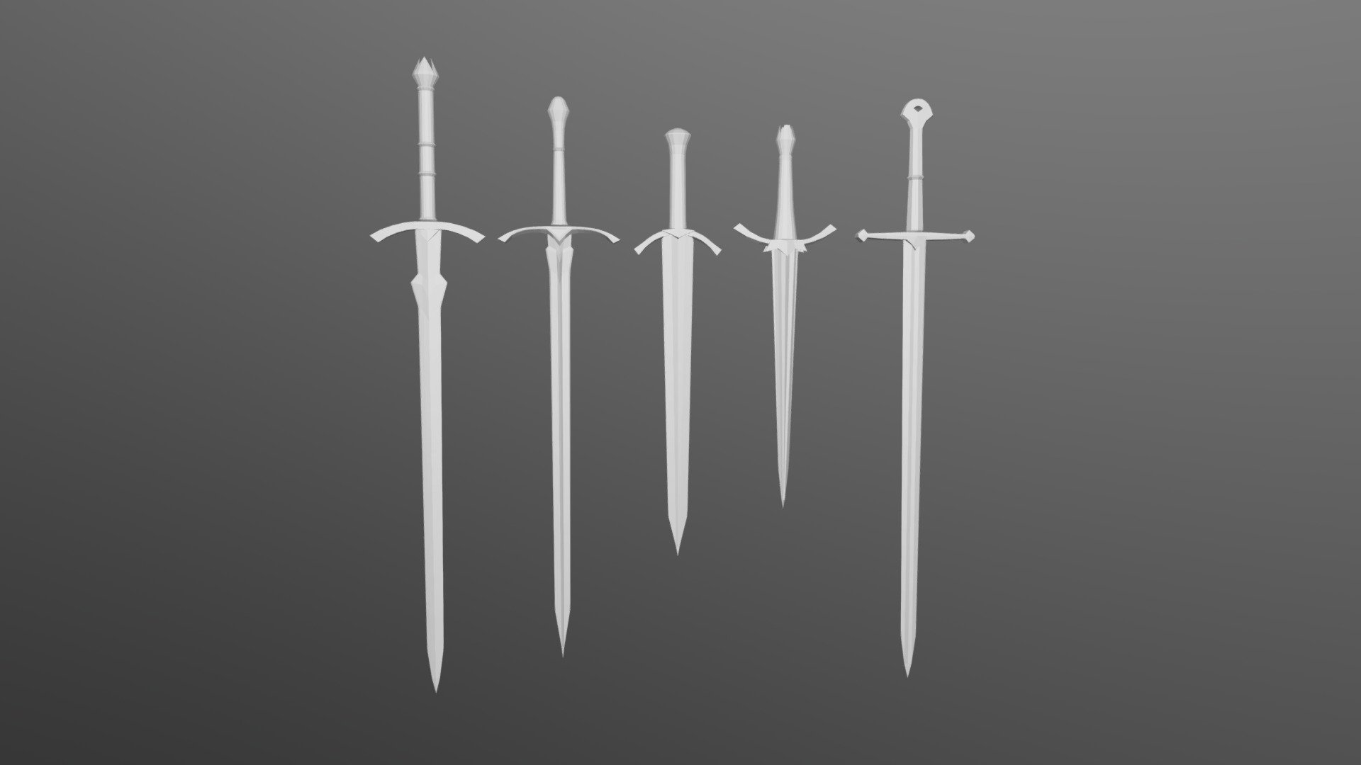 Mid poly swords - Lord of the Rings (FREE) - Download Free 3D model by ...