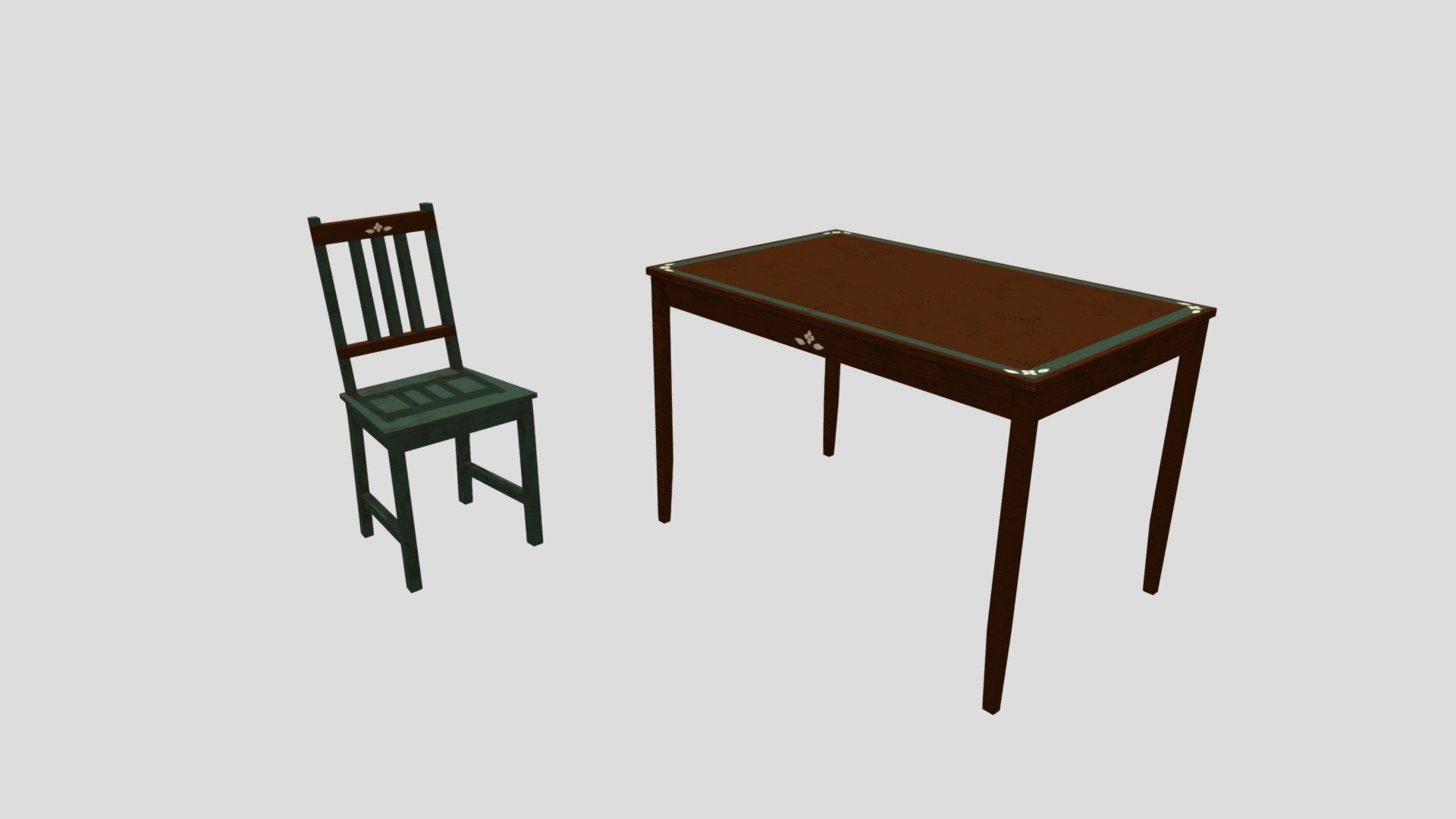 Table & Chair - 3D model by mthy [7745490] - Sketchfab