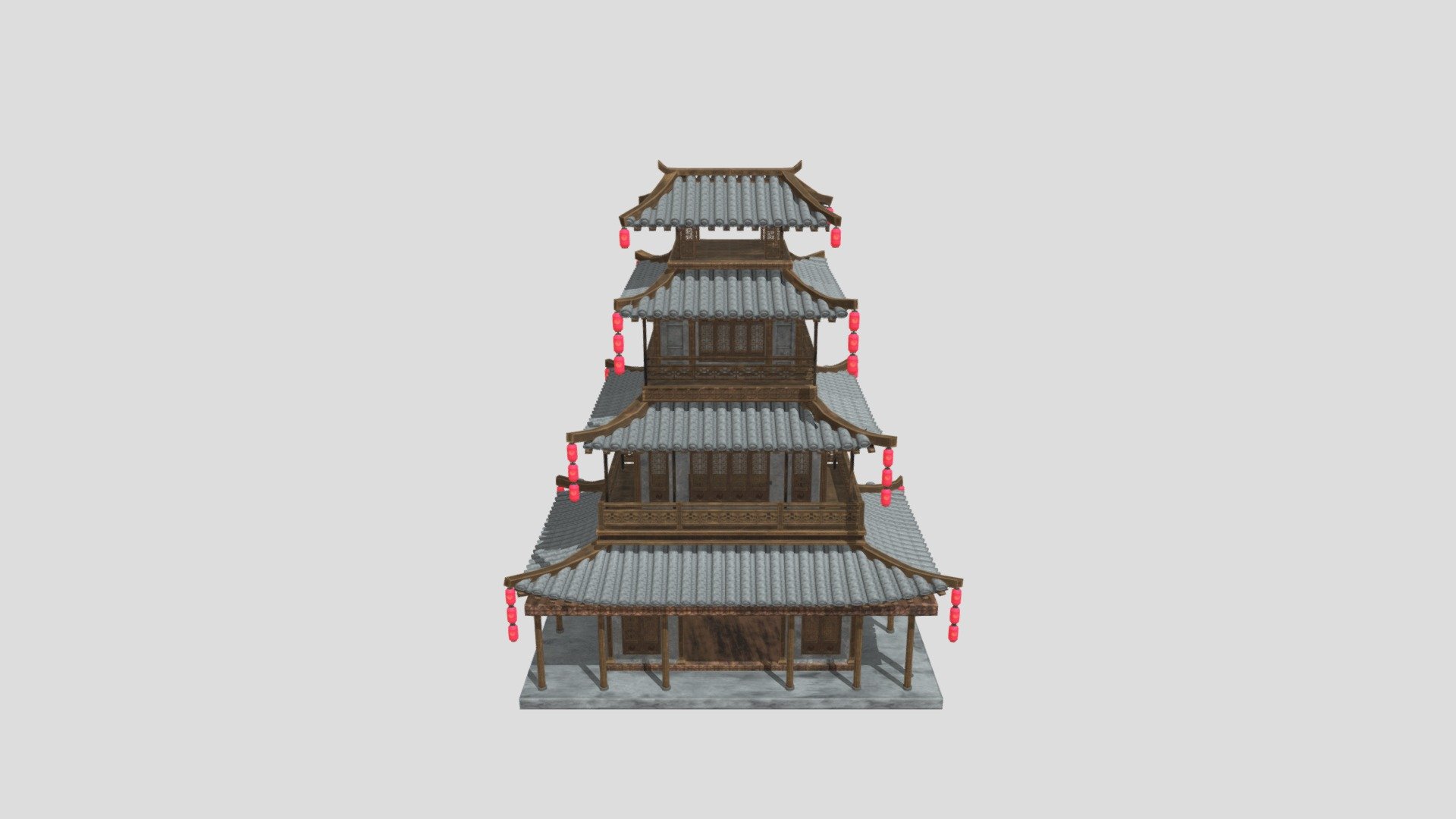 Chinese Building - 3D model by bellahsu (@bellajhsu27) [775017f ...