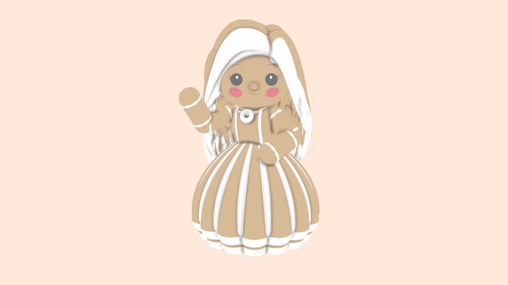 Gingerbread Gal - 3D model by CMFDesign [7758221] - Sketchfab