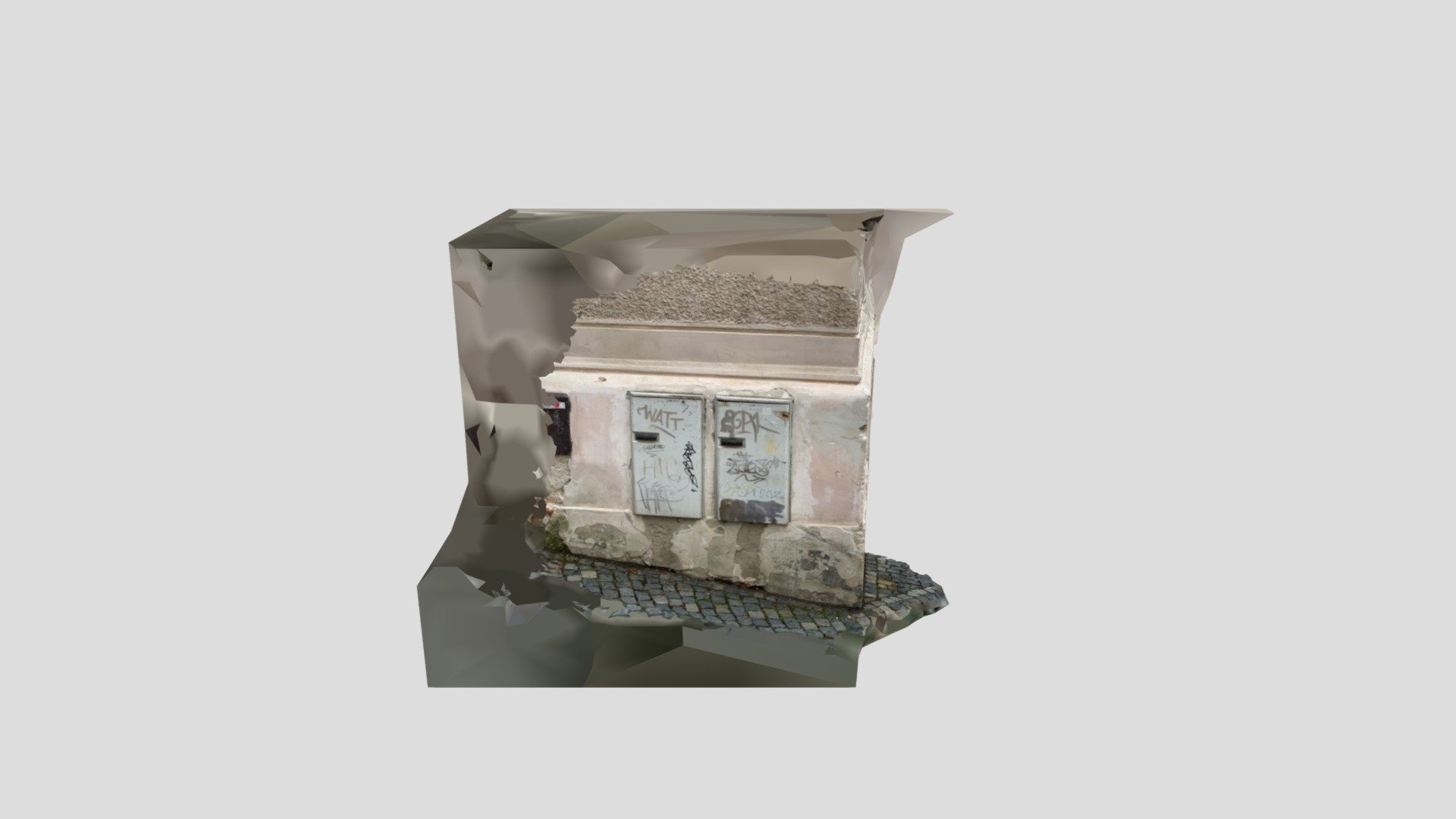 Cesky Krumlov eroded building corner - Download Free 3D model by ...