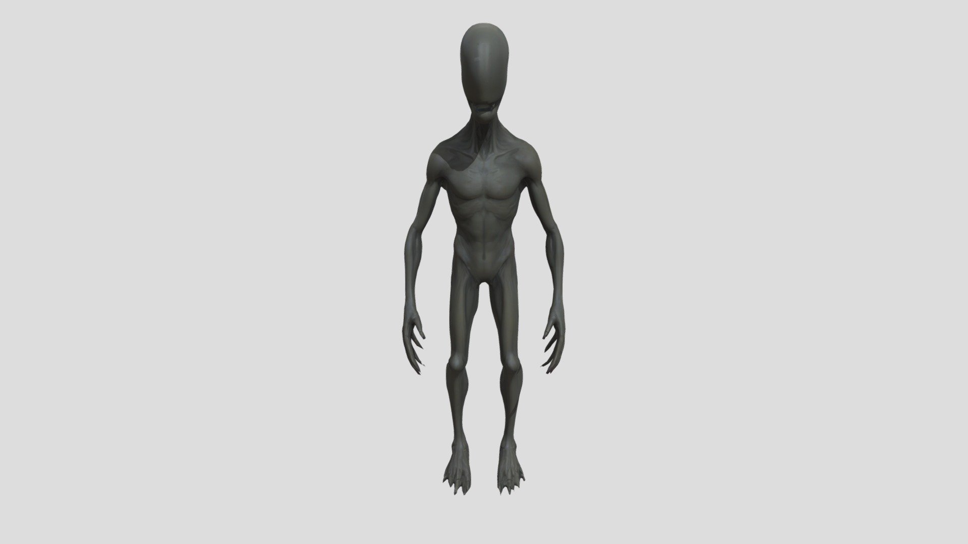 Black horror alien humanoid - Download Free 3D model by butteroil ...