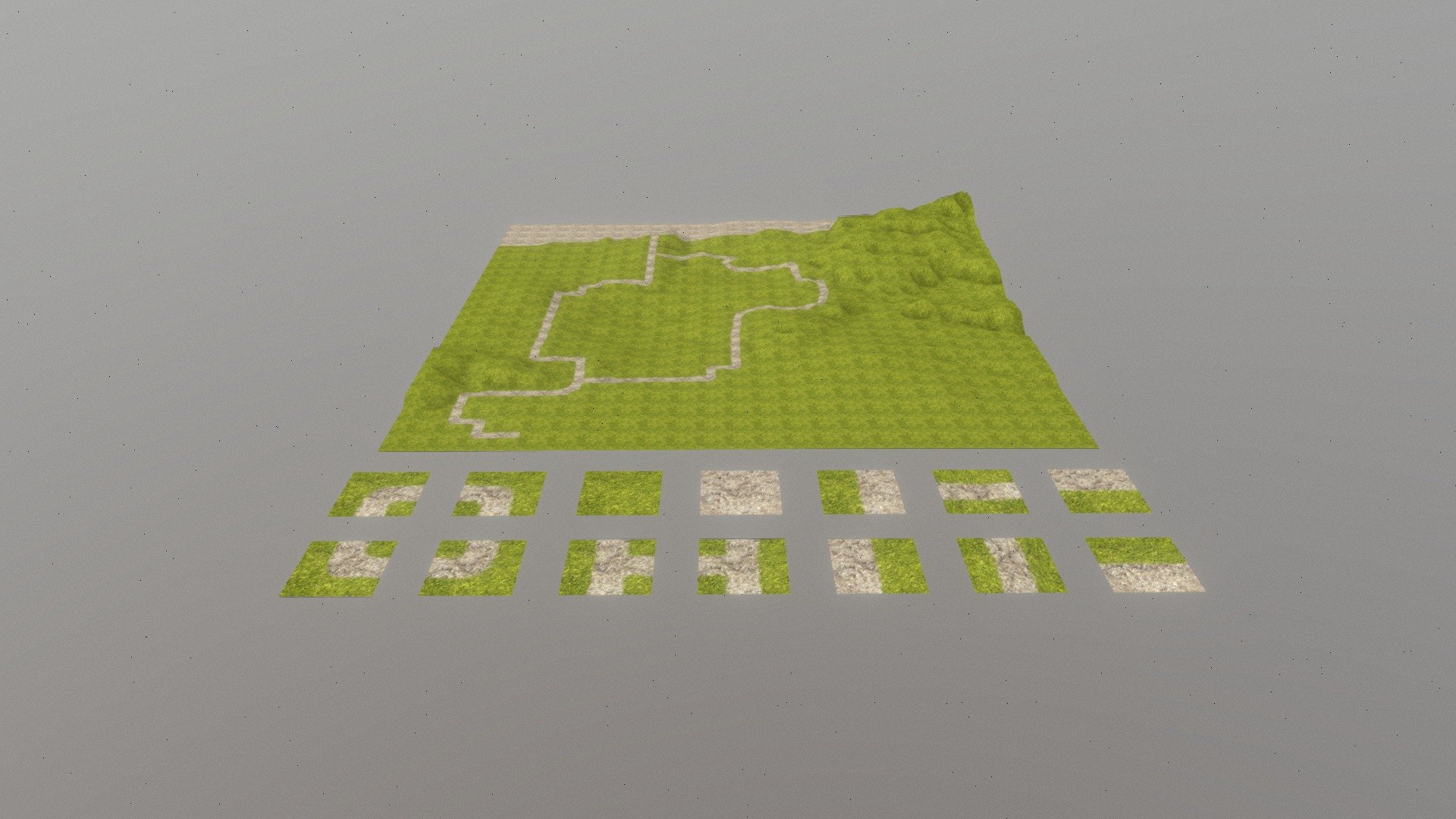 Tileable grass path - Download Free 3D model by Jess T (@Jesstown ...