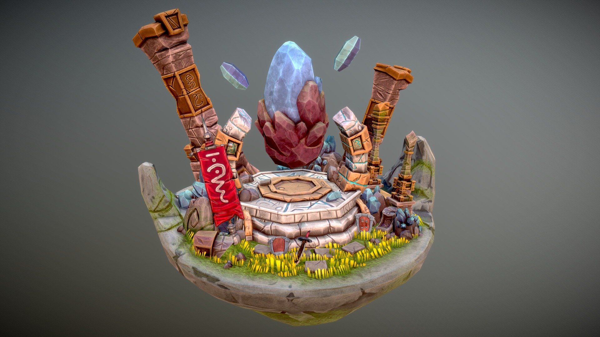 Stylized Crystal Ruins - Buy Royalty Free 3D model by Justine Ilao ...