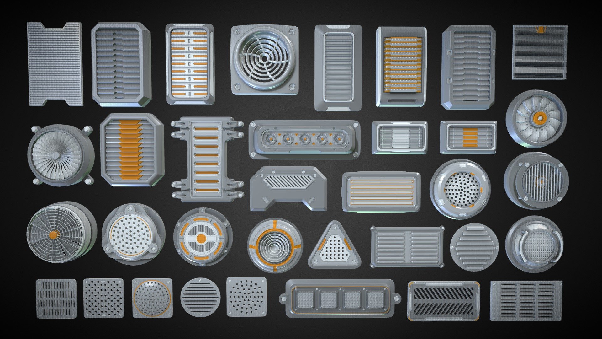 Industrial Kitbash-6 - 35 pieces - 3D model by 3d.armzep [77658b1 ...