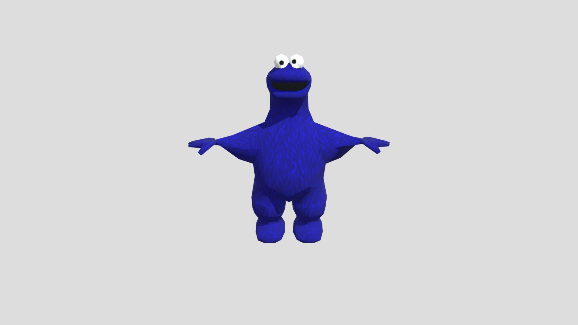Cookie Monster (Rigged) - Download Free 3D model by Quan The Blue Cat ...