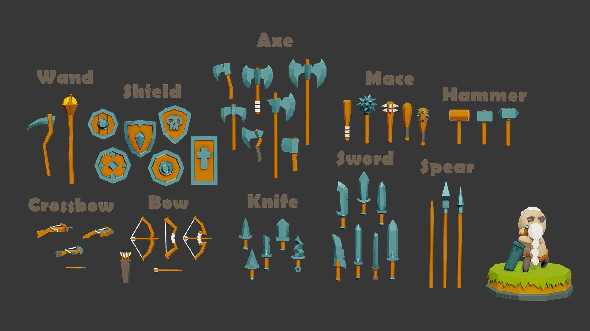 Weapon Fantasy - 3D model by Konstantin (@burunduk) [7769a53] - Sketchfab