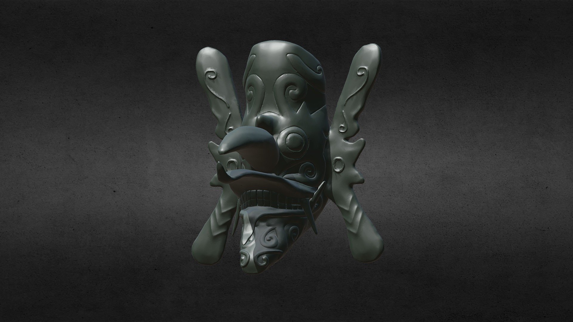 Hudoq mask from the Dayak of Borneo - Buy Royalty Free 3D model by ...