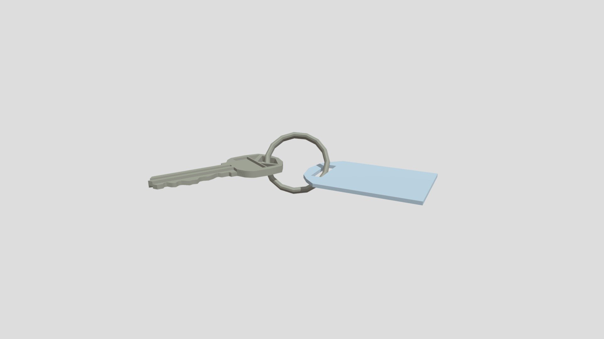 Key with tag - 3D model by acbwalsh [776e6bf] - Sketchfab
