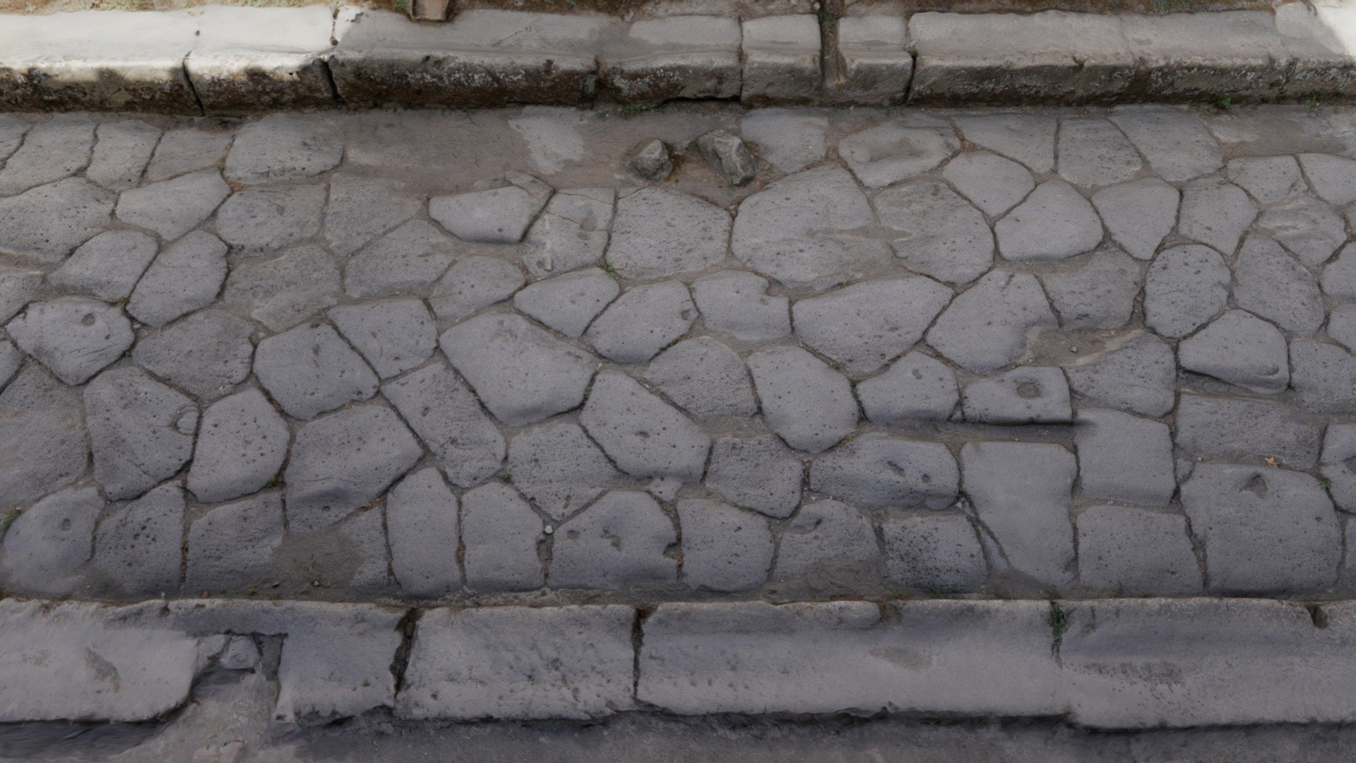 Ancient Roman Street Basalt Pavers - Buy Royalty Free 3D model by ...
