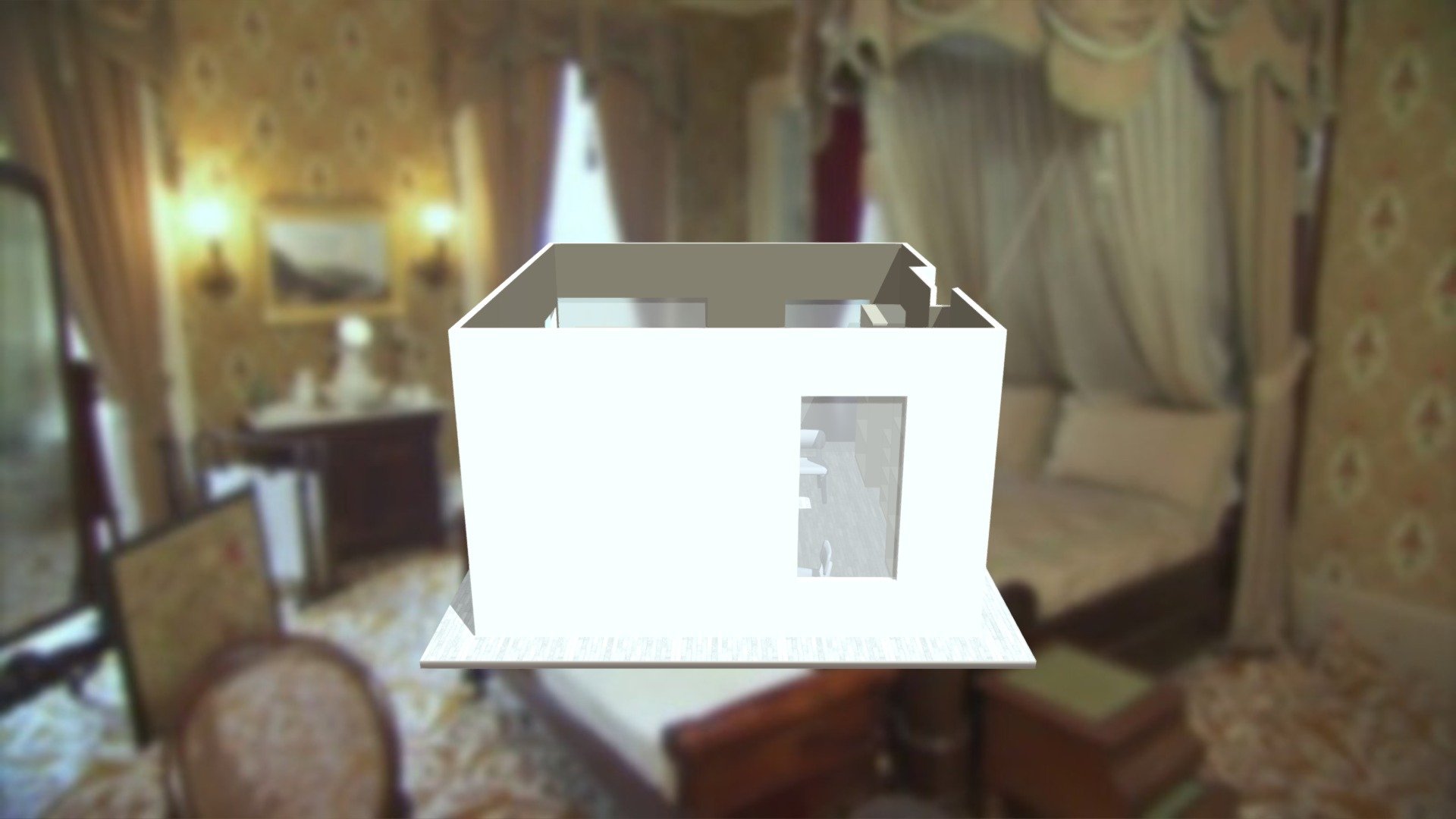 Gallier House: Master Bedroom (Floorplan) - 3D model by ...