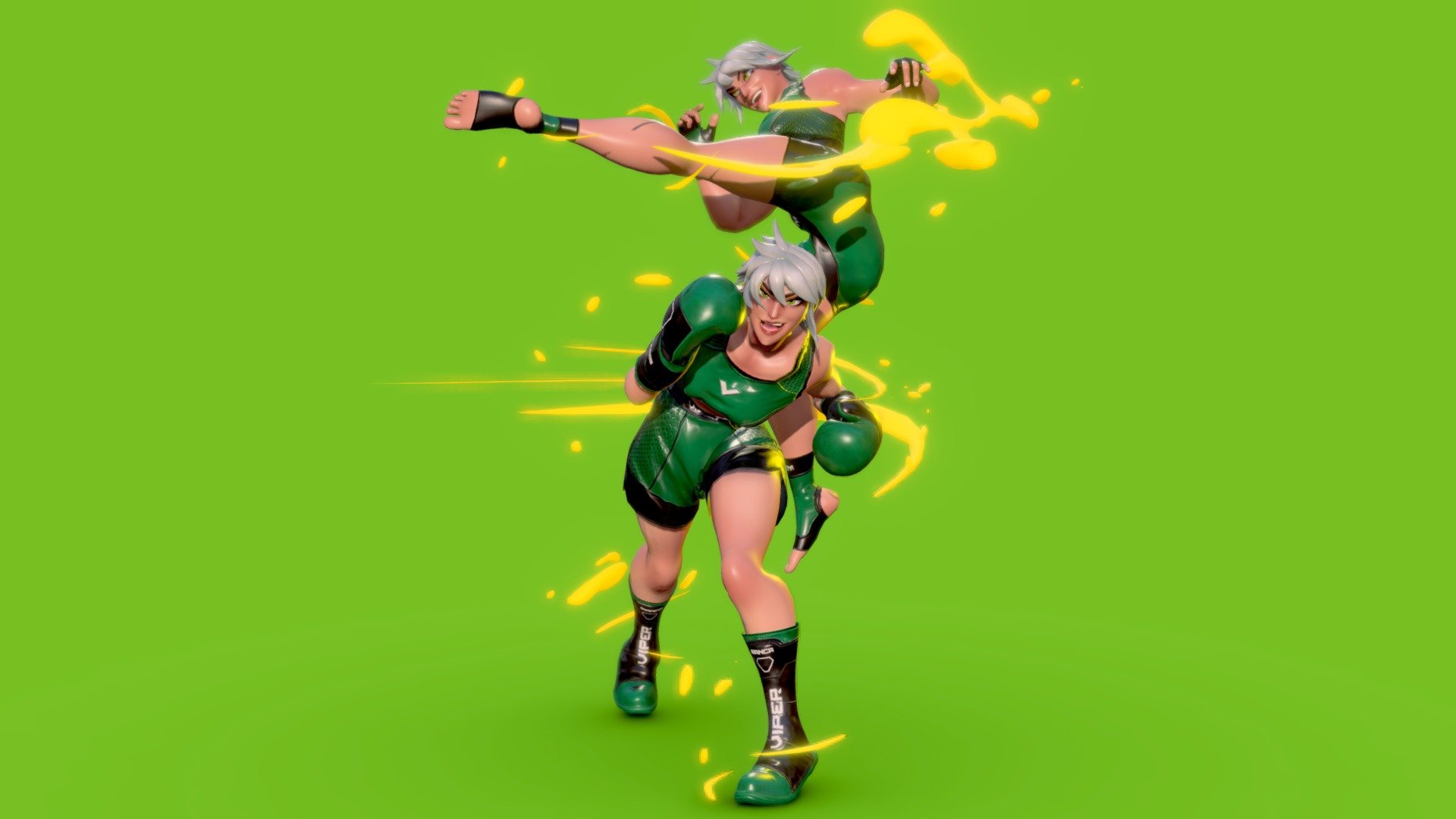 Low Poly - Female Boxer & MMA Fighter - Bianca - Buy Royalty Free 3D ...