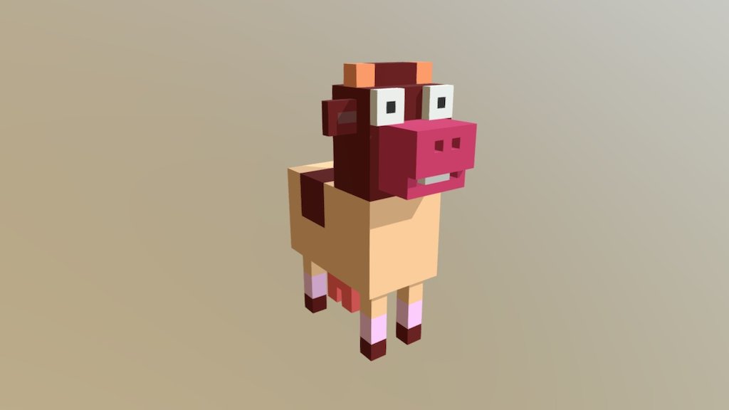 Voxel Cow - 3D model by Guillermo Willy Moral (@willymoral) [77768bc ...