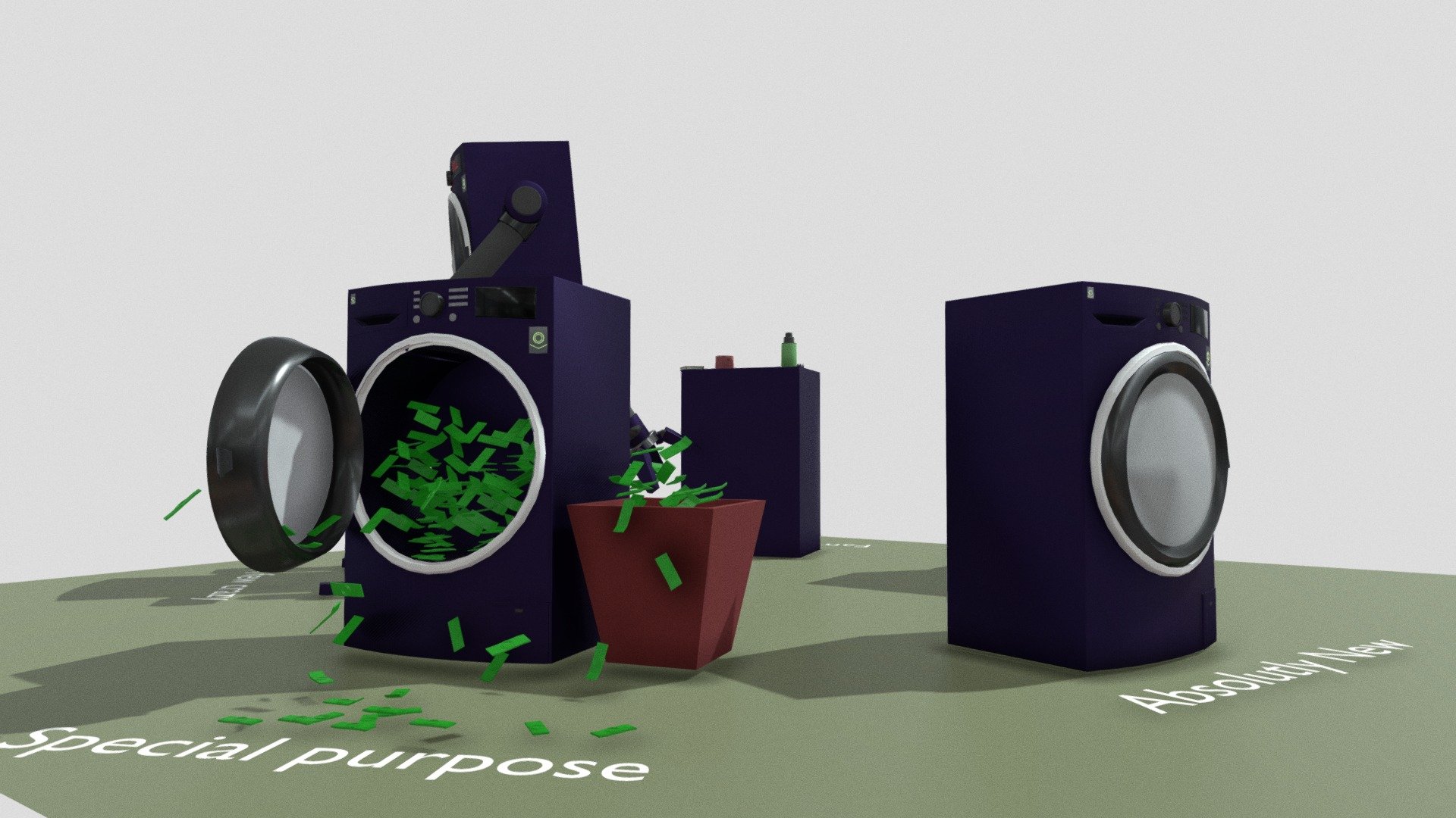 Different washing machines - Download Free 3D model by Bose_Iren ...