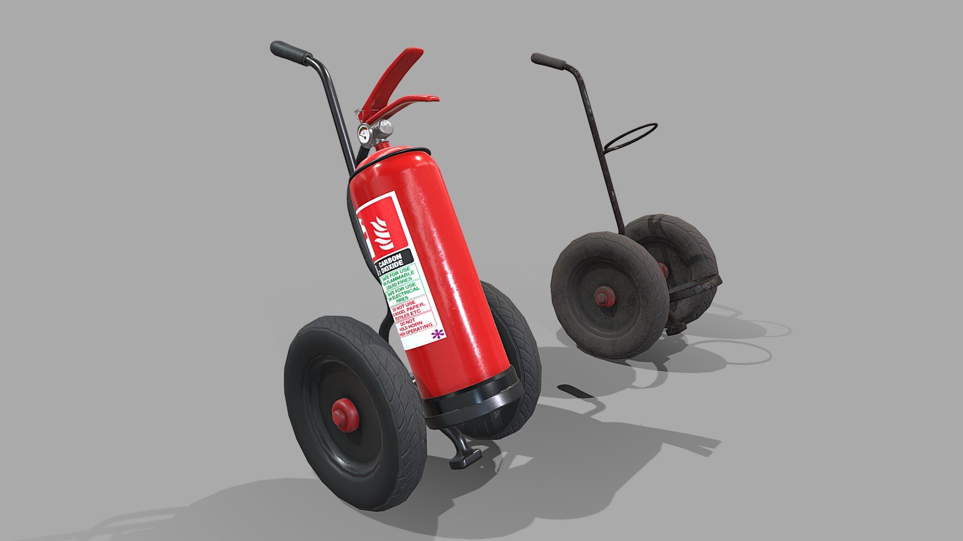 Fire extinguisher wheel trolley - Buy Royalty Free 3D model by Sousinho ...