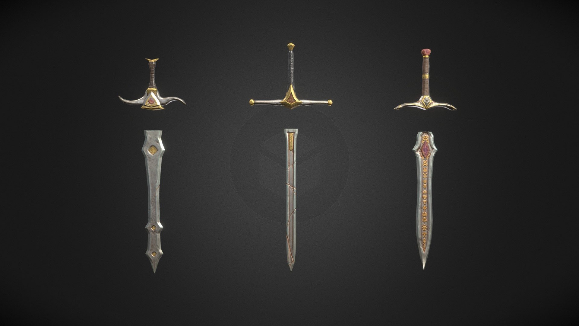 Modular Swords - 3D model by Salty Panda Studios (@saltypandastudios ...