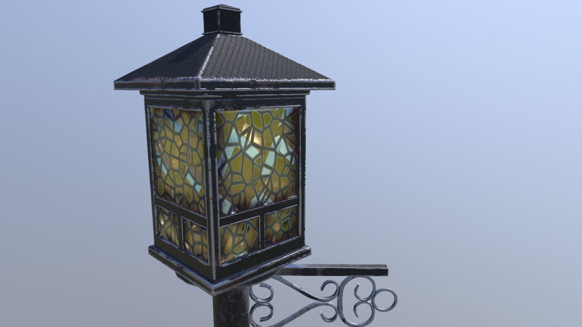 Steampunk street light 4 - Download Free 3D model by assetfactory ...
