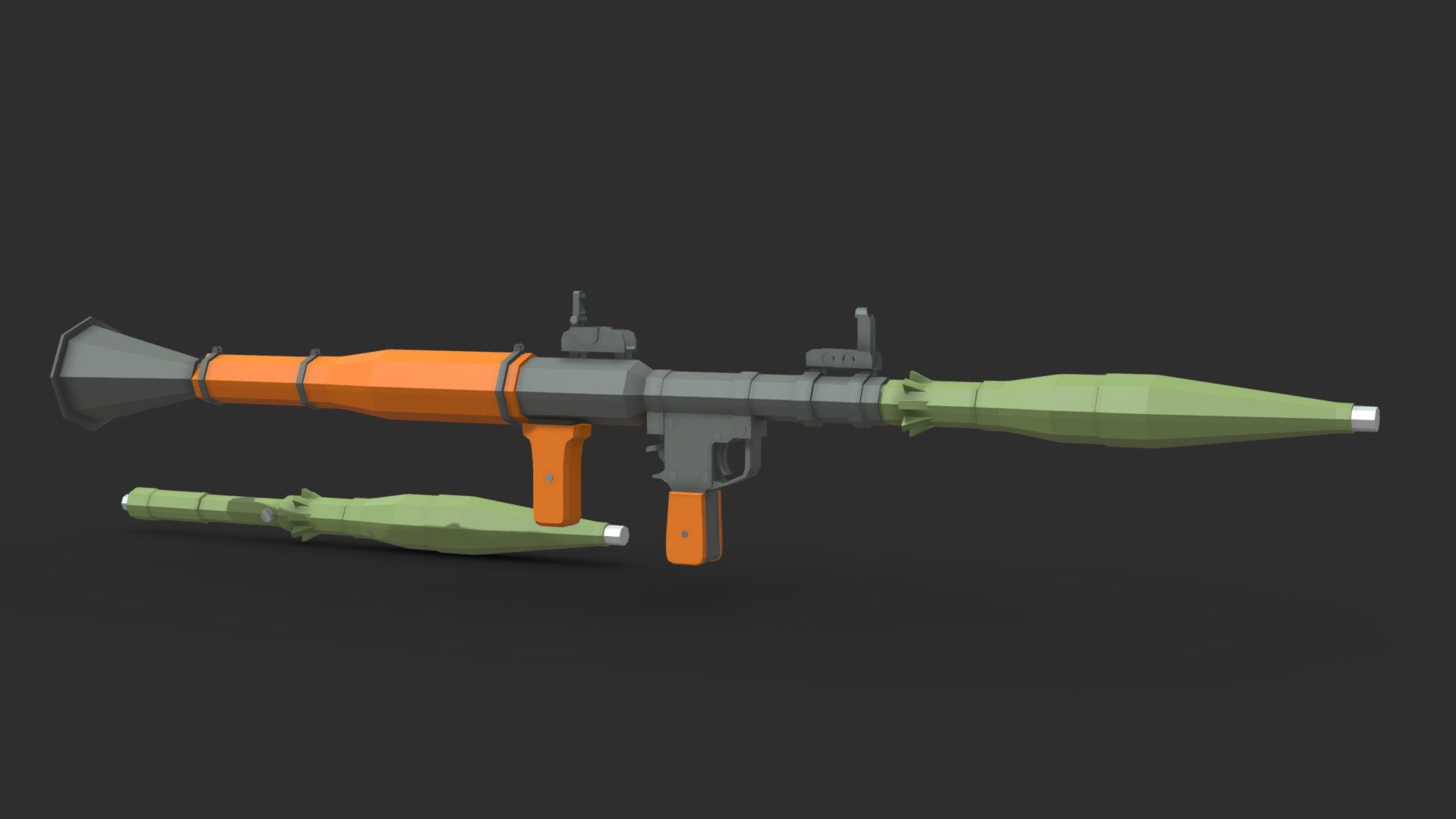 [Low Poly] RPG-7 - 3D model by ATAK (@FriendlyHoovy__) [778e7ad ...