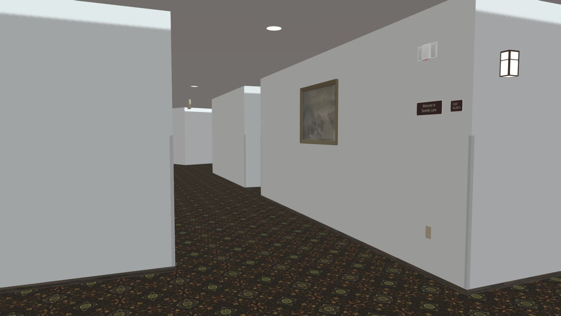 Hotel Hallway - 3D model by alfarex32 [778f1b2] - Sketchfab