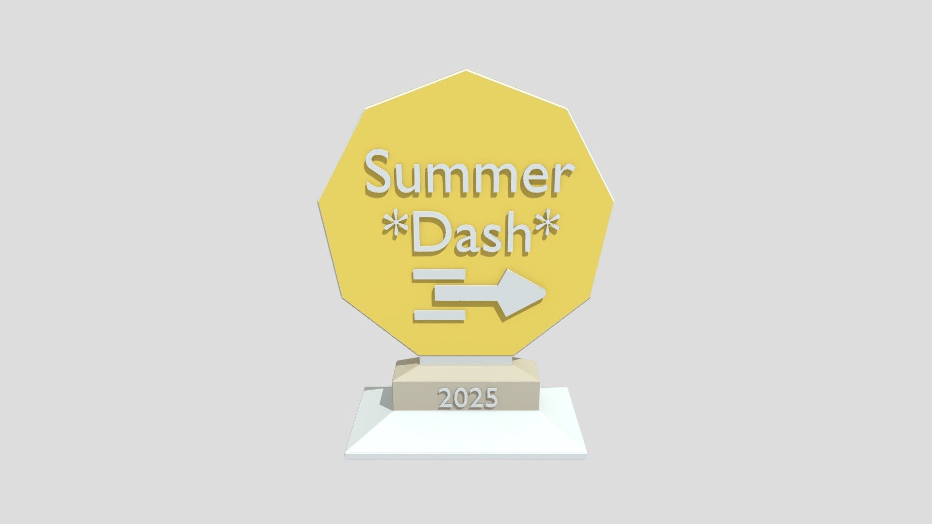 Summer Dash Gold Trophy - 3D model by sky4o4 [7790105] - Sketchfab