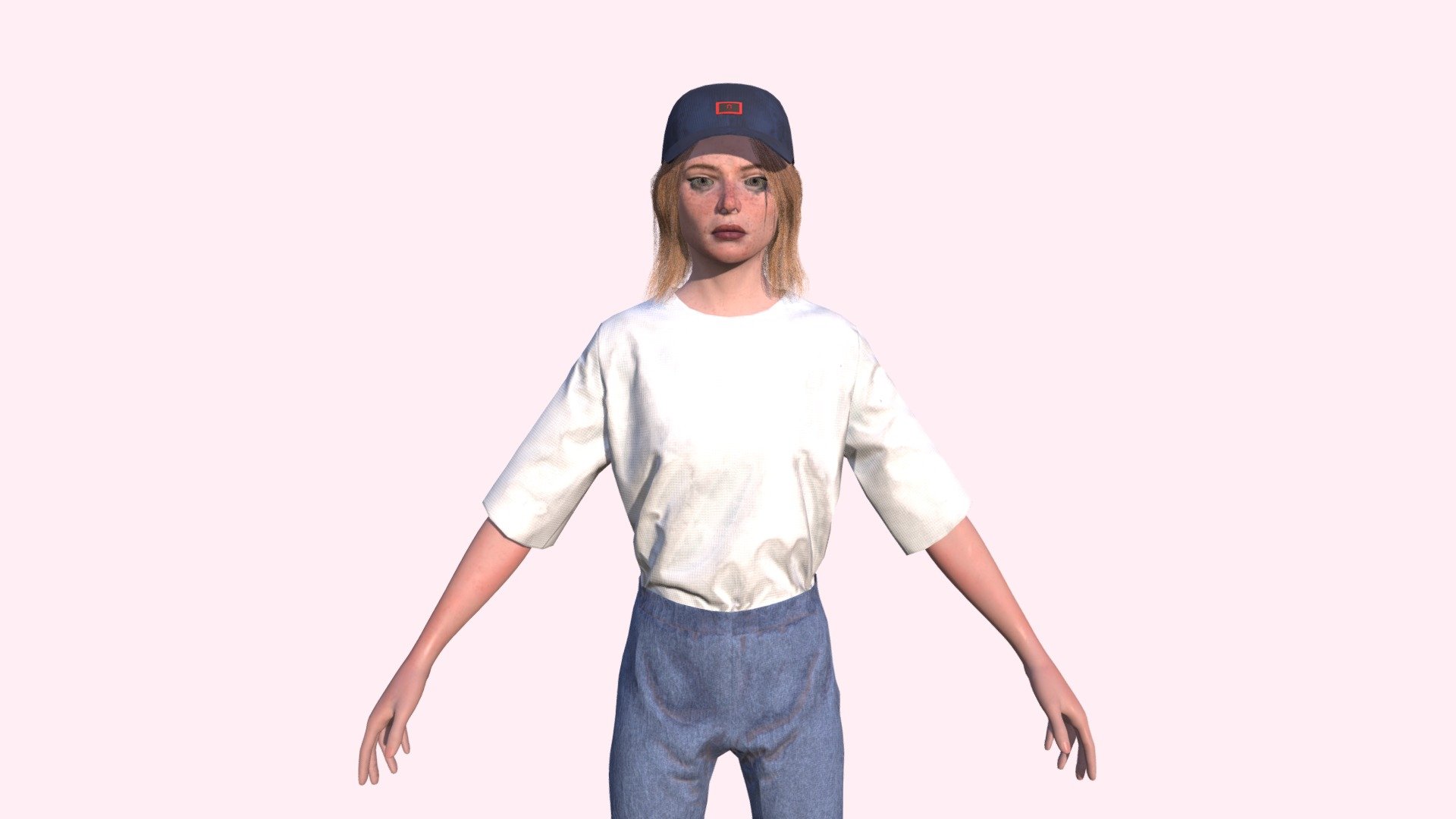 Female Character | A-pose - 3D model by bonnie.terebko [77967f4 ...