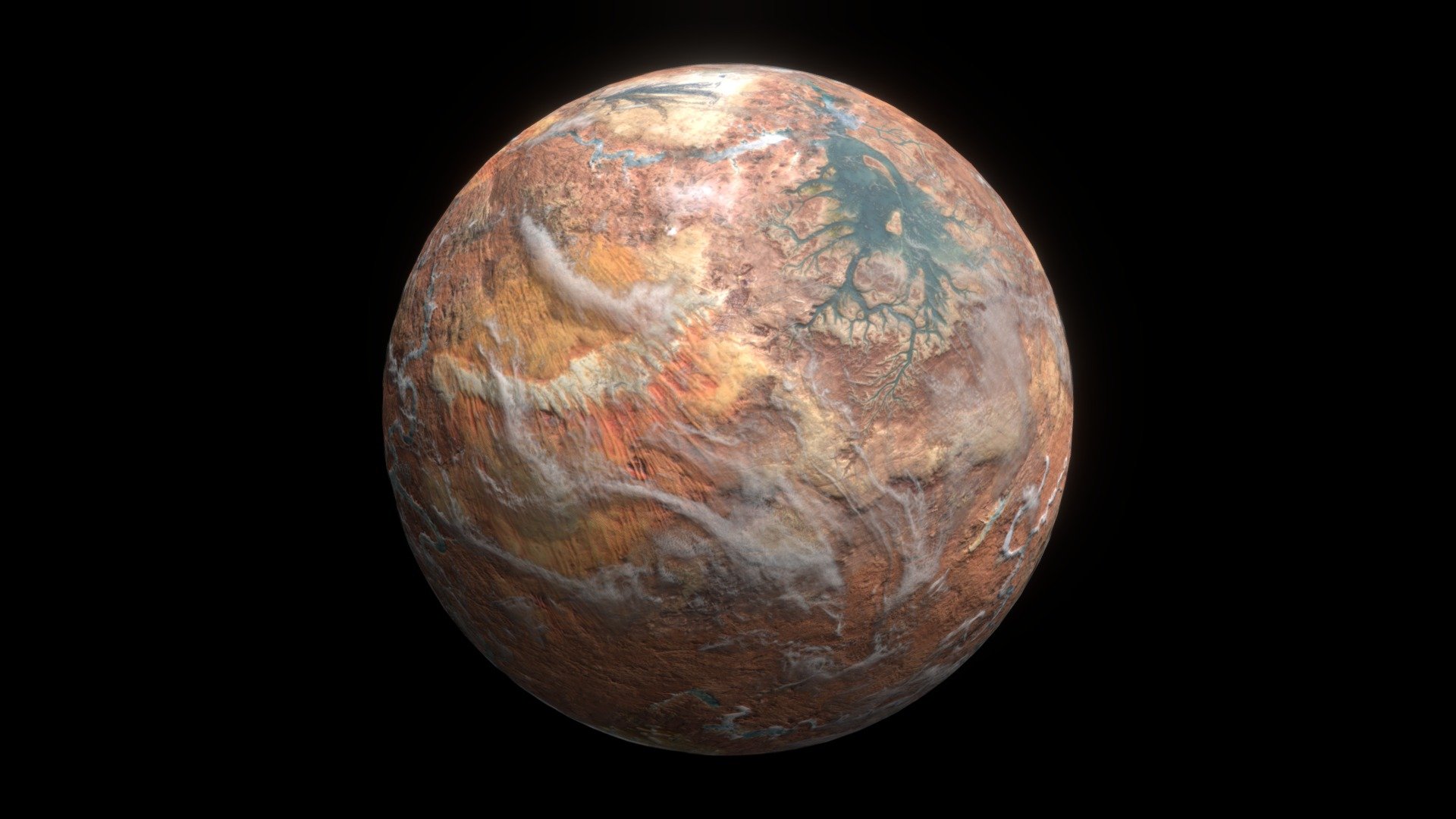 PBR Badlands Planet - 8K Textures - Buy Royalty Free 3D model by ...