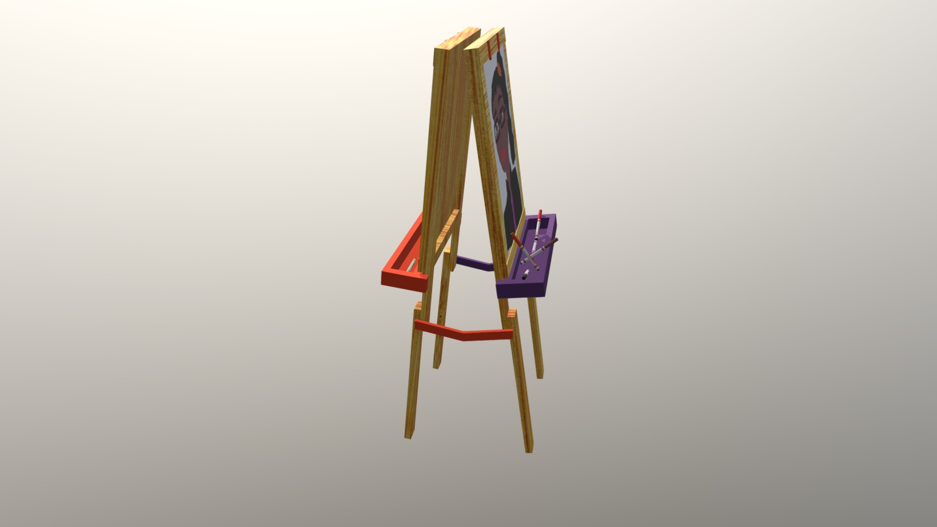 Easel - 3D model by carte281 [7798481] - Sketchfab