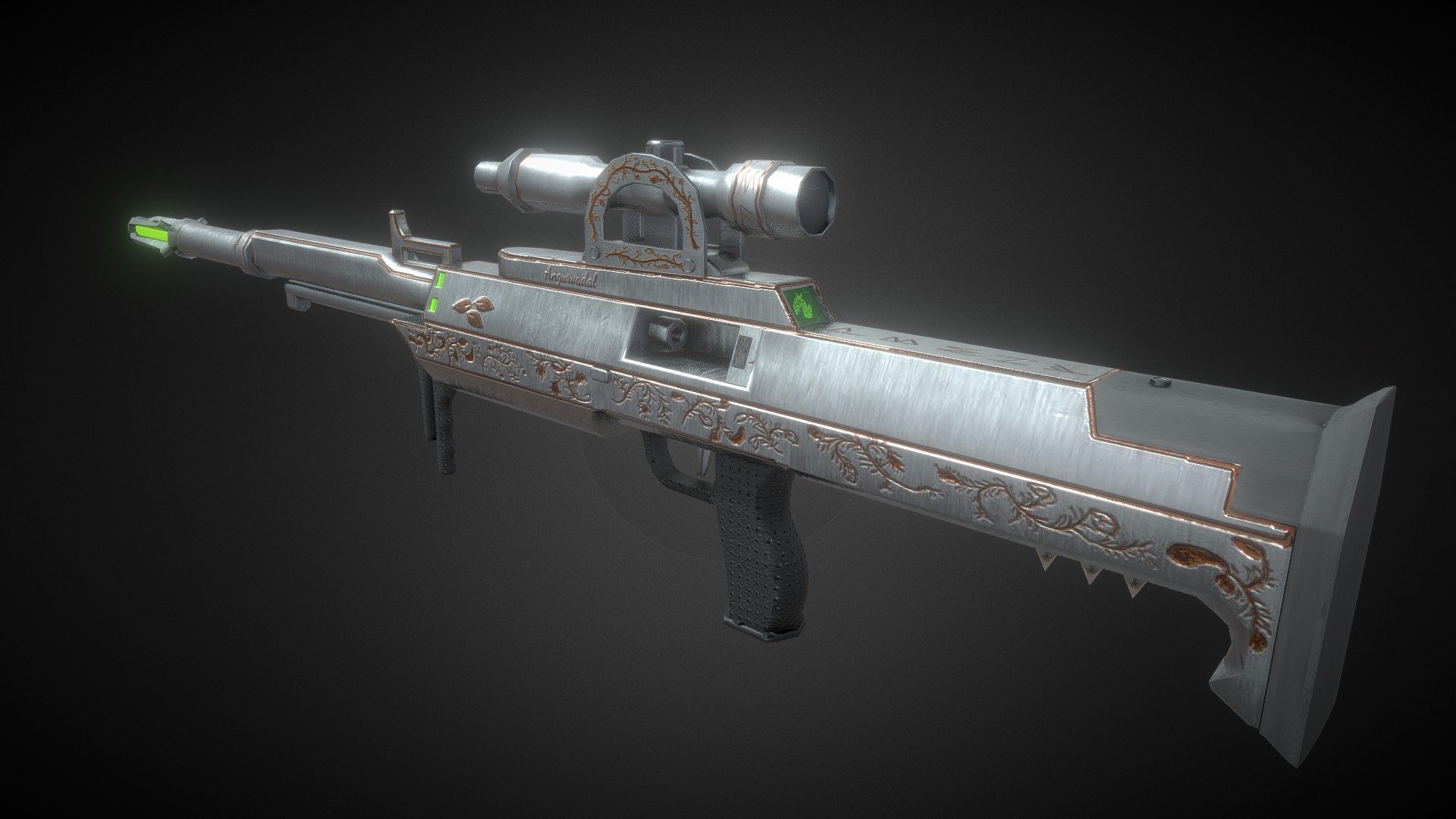 Low Polygon Sniper Rifle Gun - 3D model by shmcfarland [779b5d9 ...