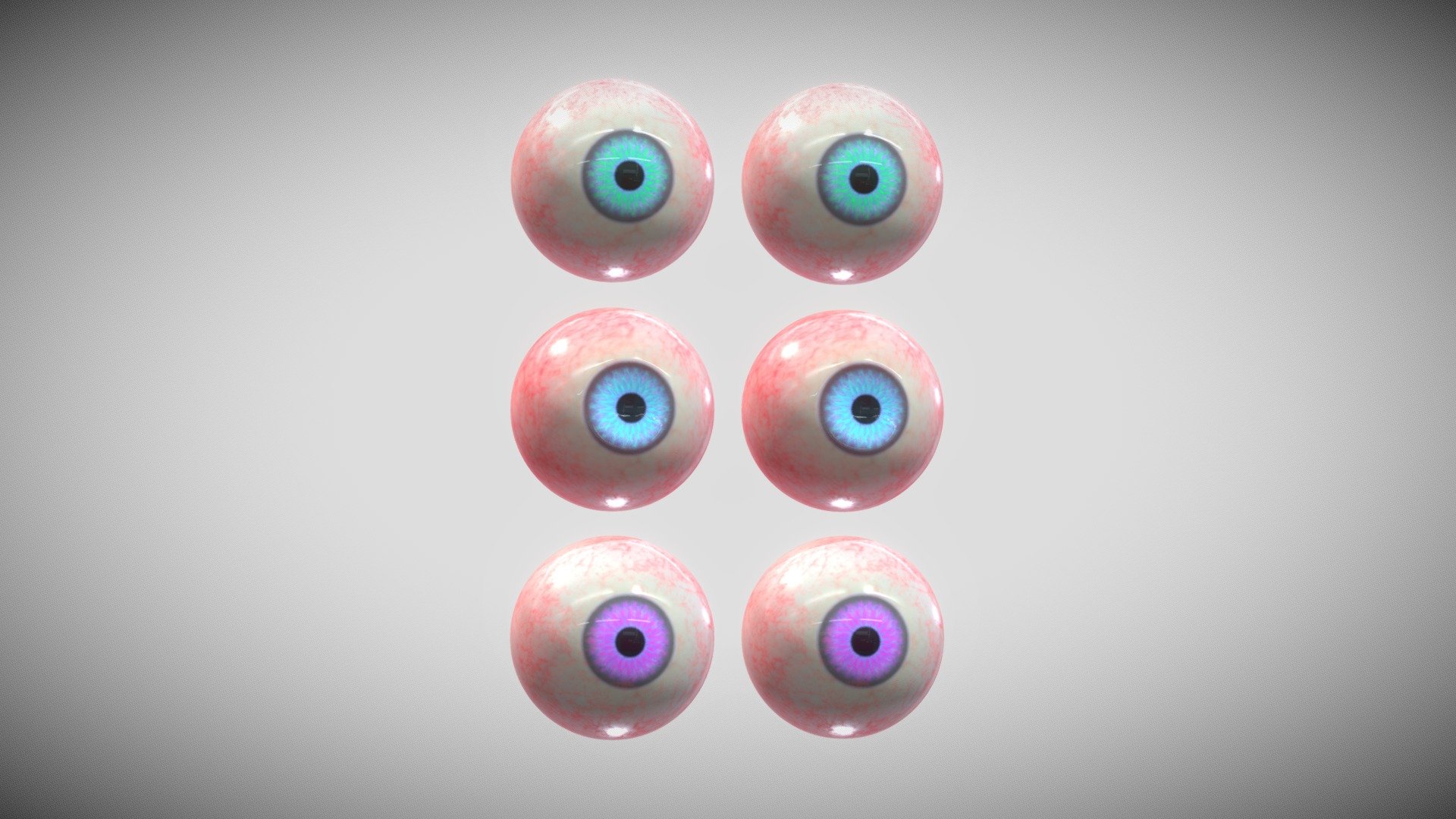 Eyes Stylized Pretty Fantasy Eyeballs Free - Download Free 3D model by ...