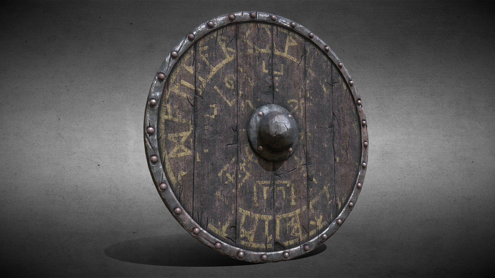 Old Vikings Shield Low poly Free model - Download Free 3D model by Al ...