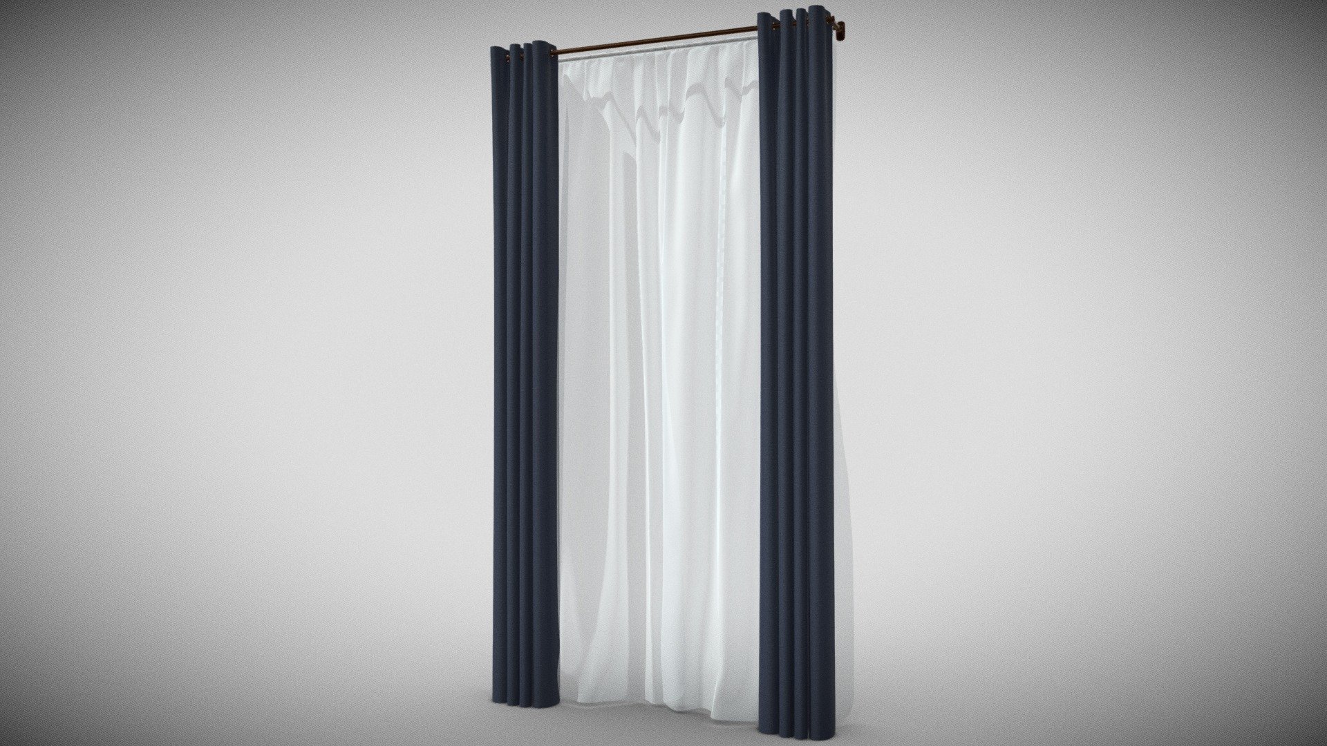 Decor Drapes - Window Covering - Buy Royalty Free 3D model by ...