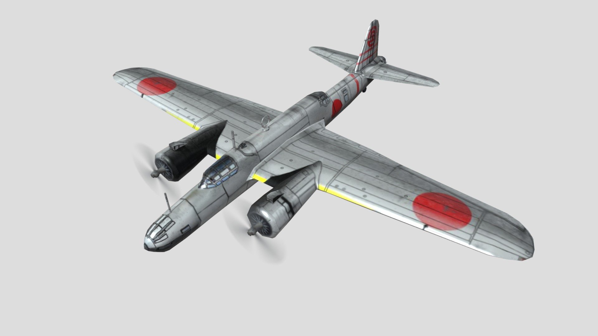 Nakajima Ki-49 Bomber Low Poly Asset - Buy Royalty Free 3D model by ...