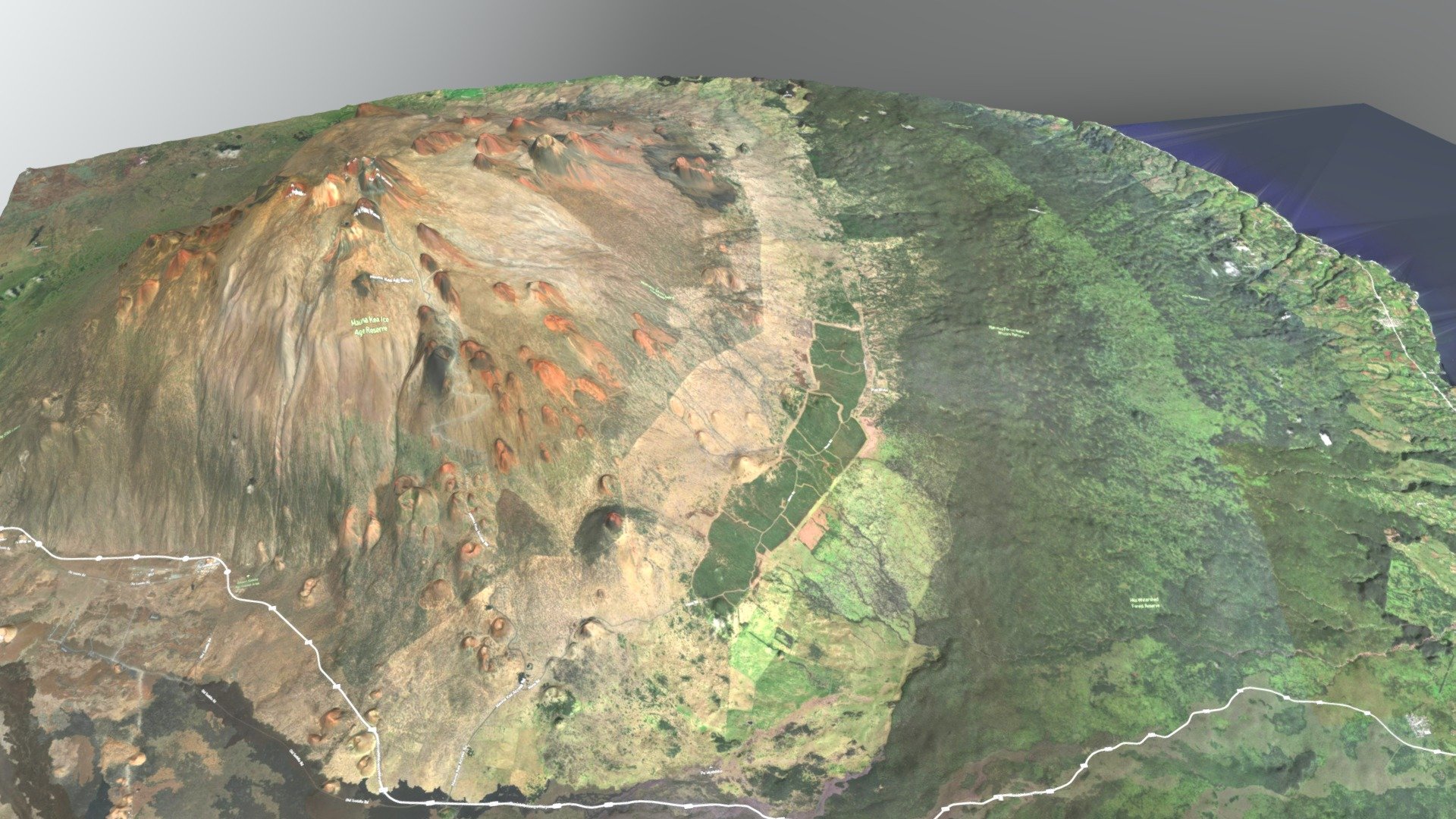 SRTM -- Mauna Kea, Hawaii (elevation x4) - Download Free 3D model by ...