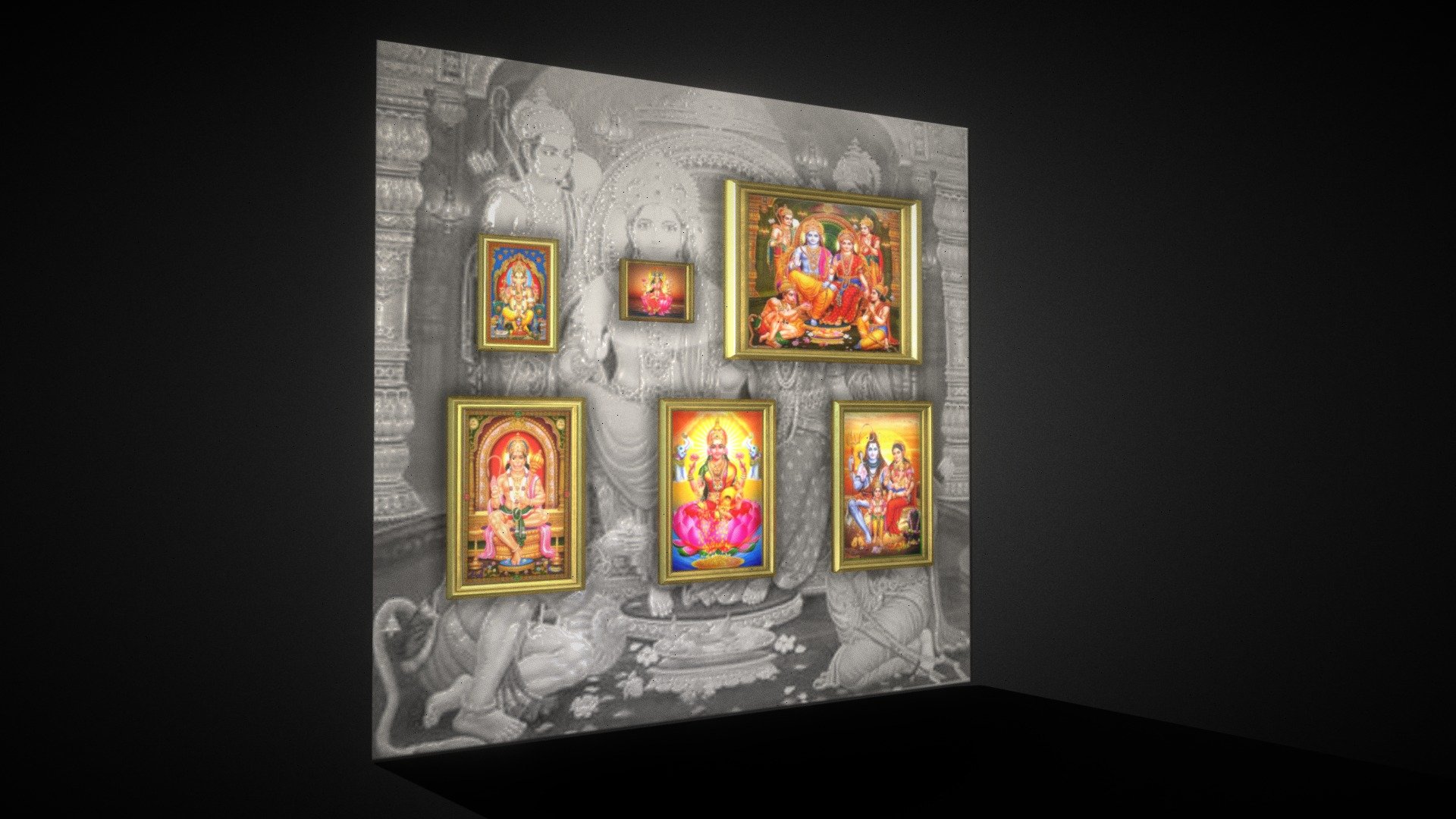 INDIAN GODS FRAMES - Download Free 3D model by SANKET (@rajsanket7) [77a269f] - Sketchfab