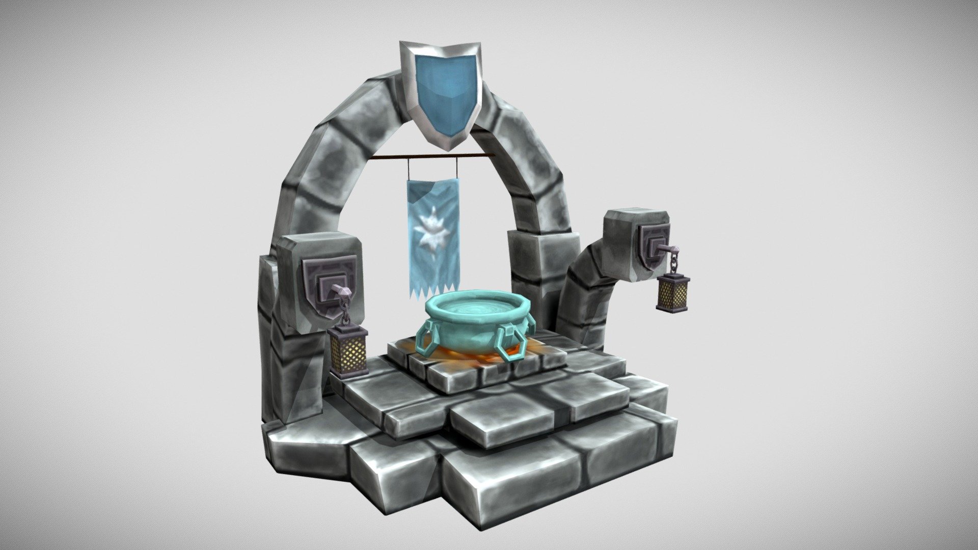 altar building handpainted - 3D model by karolins_arts [77a42b6 ...