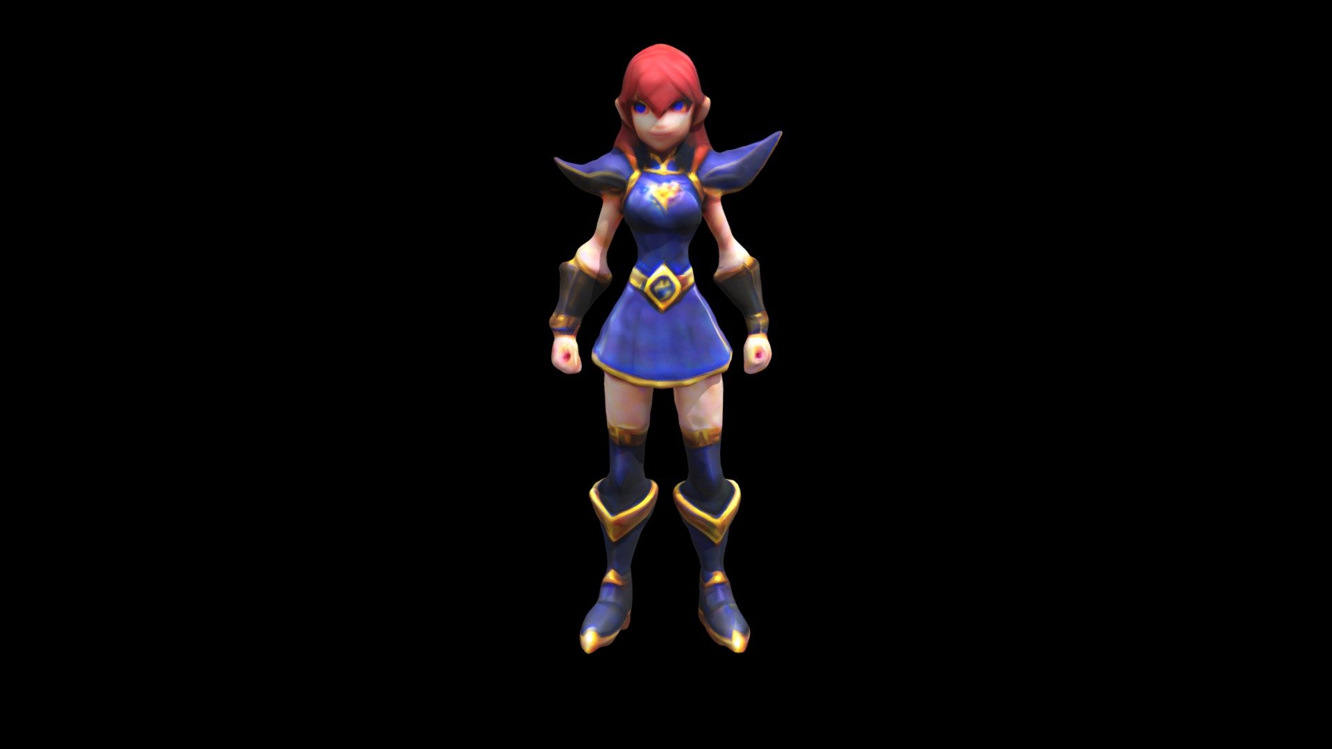 Stylized hero girl league of legends Game ready - Download Free 3D ...