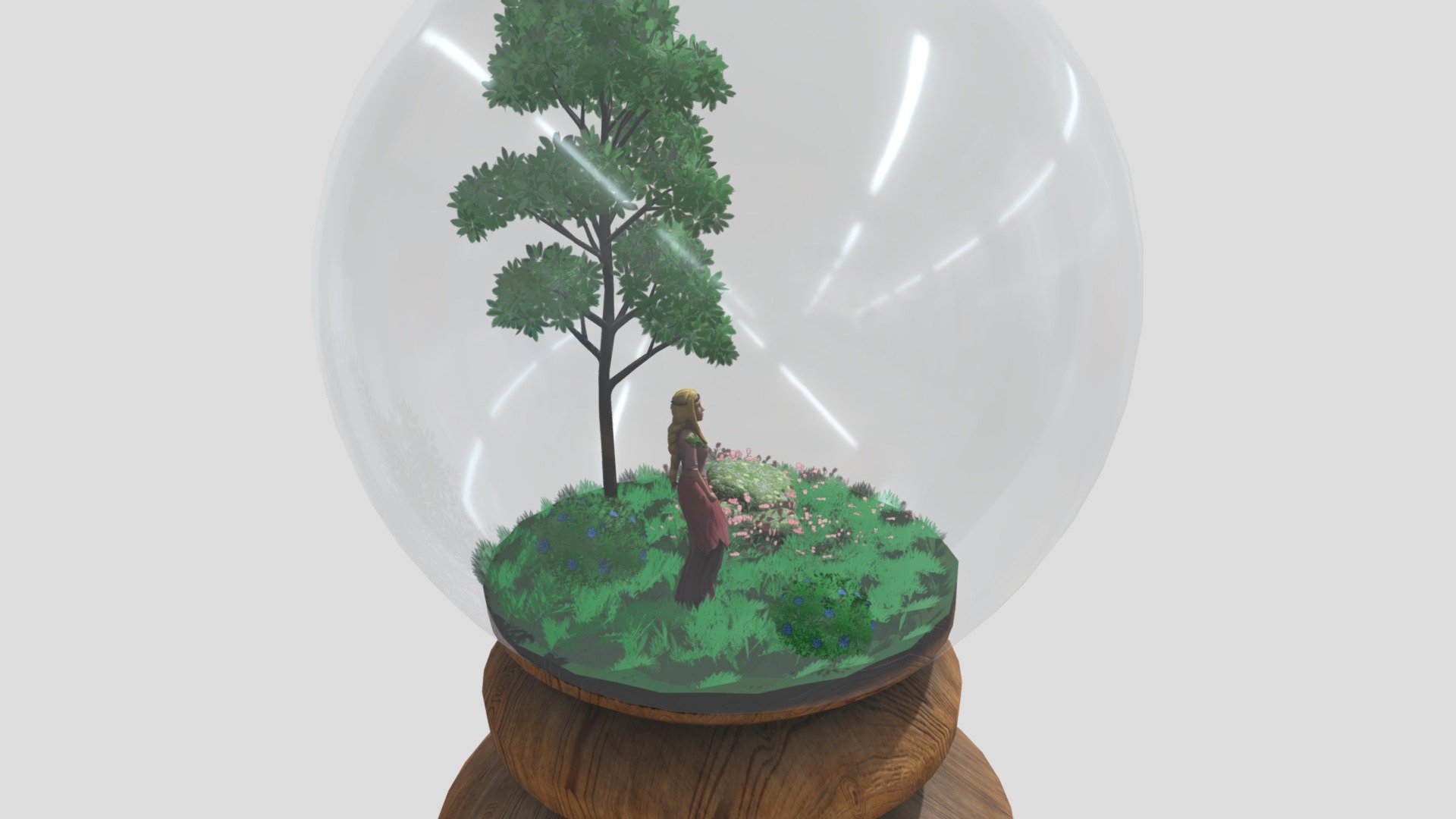 summer queen in snow orb - 3D model by akalux [77a5fe4] - Sketchfab