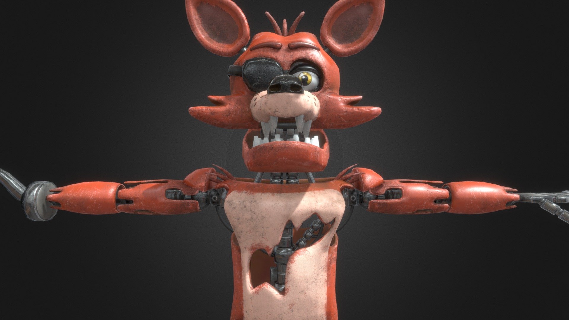 Foxy (FNaF HW) - Download Free 3D model by Captain Allen (@Allen ...