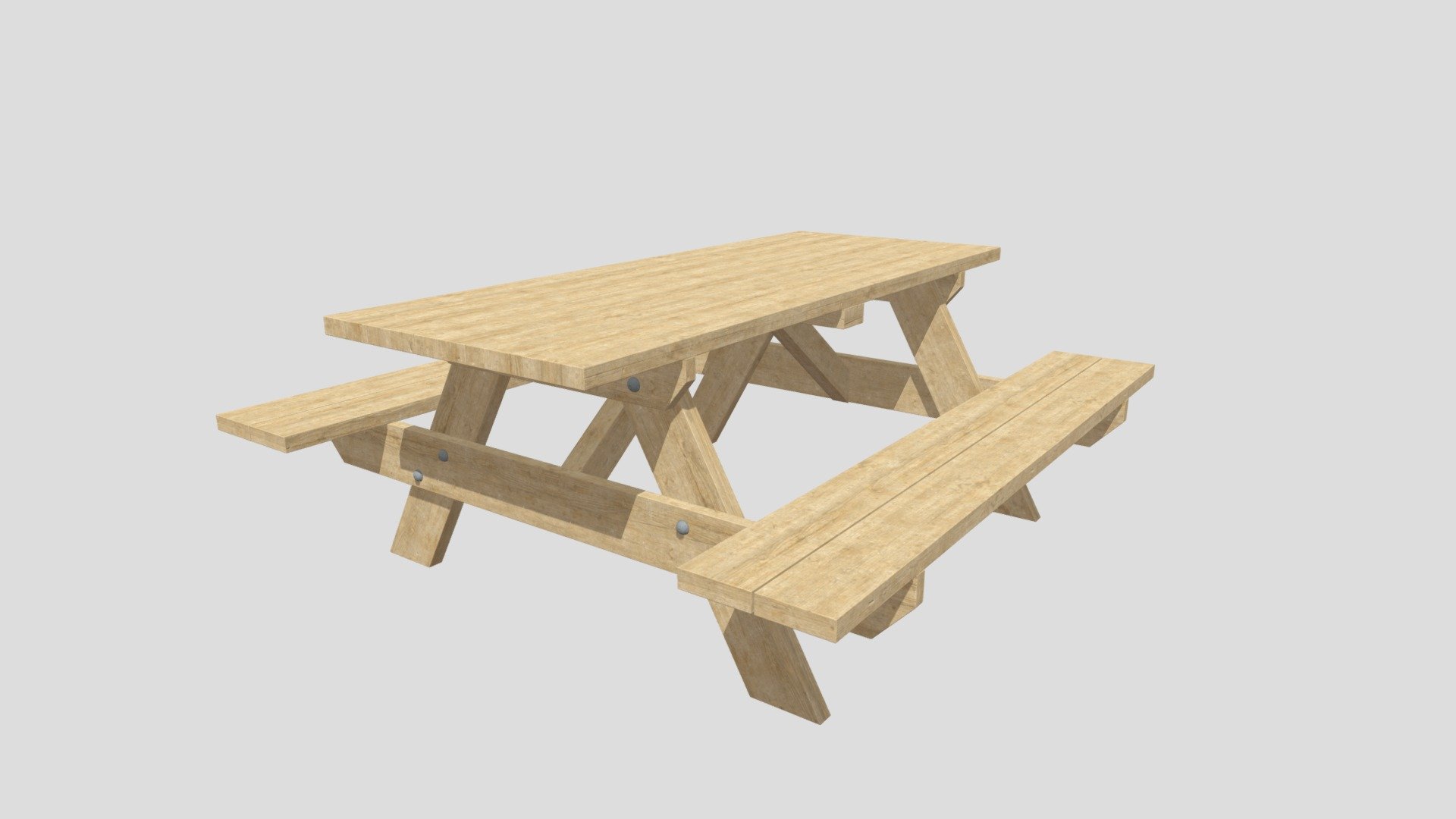 Picnic Table - Download Free 3D model by LipeSaint [77aaf2c] - Sketchfab