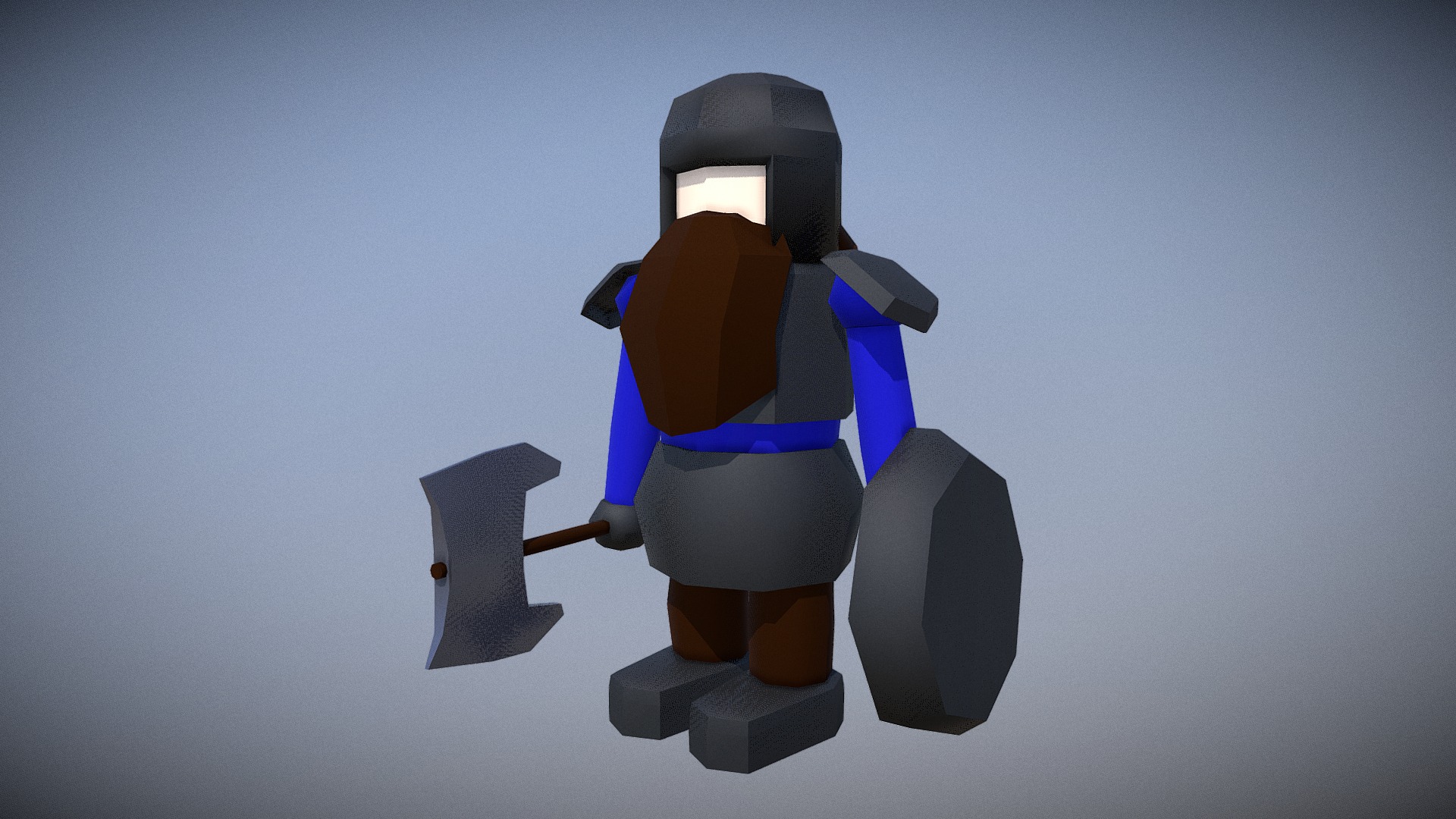 Low Poly Dwarf Warrior (Rigged) - Download Free 3D model by Yanez ...