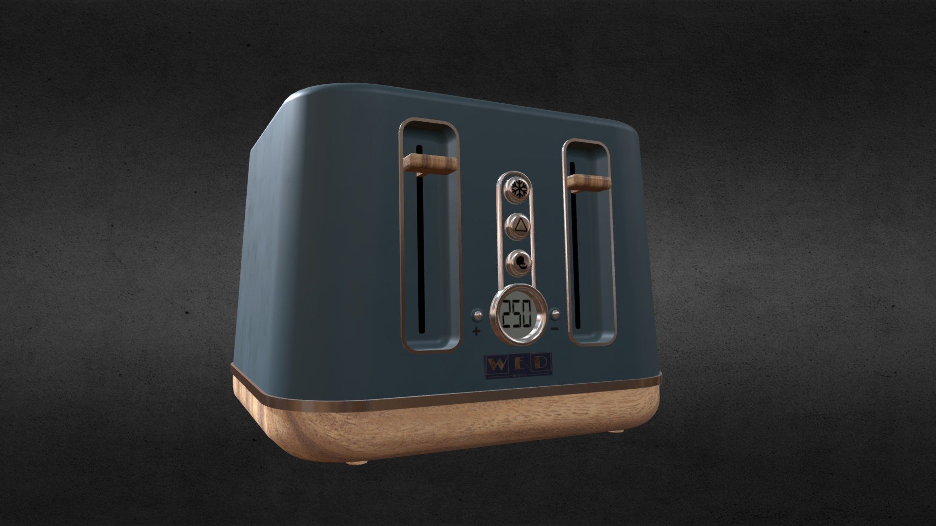 Blue Retro Style Toaster. - Buy Royalty Free 3D model by WED Designs ...