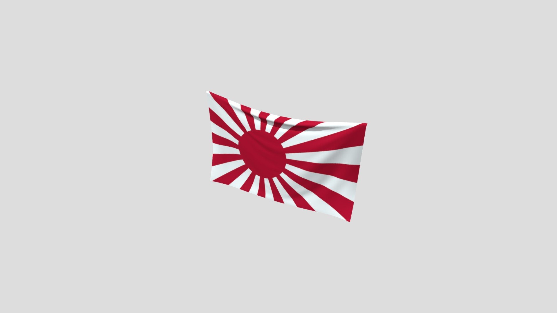 Flag of the Rising Sun / Japanese Flag - Download Free 3D model by ...