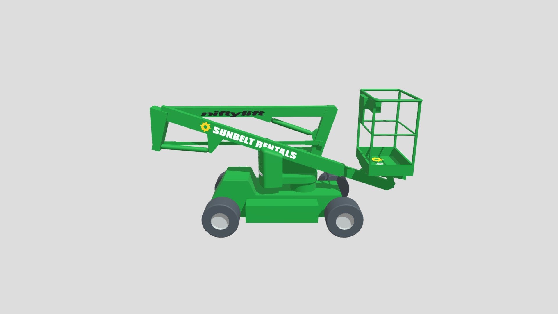Sunbelt Rentals Articulating Boom Lift HR12N - 3D model by bimstore ...